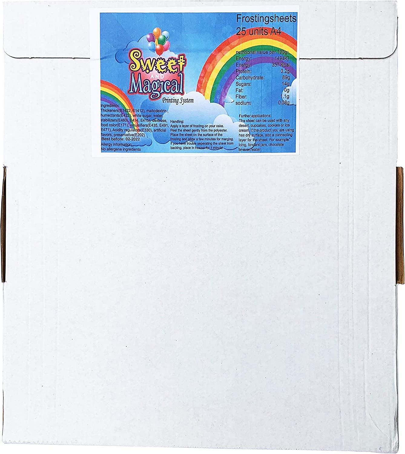 Sweet & Magical Frosting Sheets - 24 Pack, 8.5 x 10.5 Printable Sugar ...