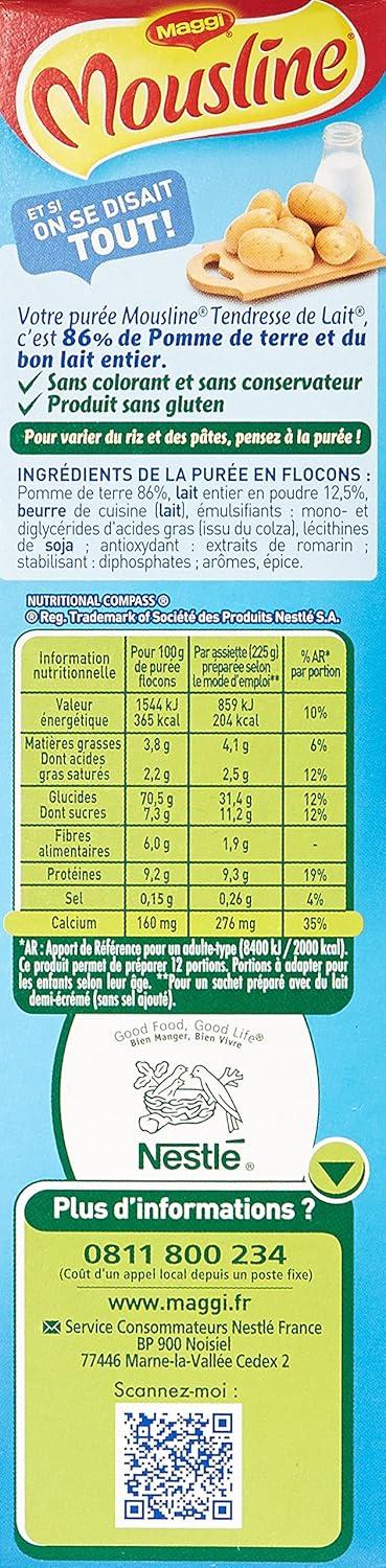Maggi Puree Mousline Milk Tenderness 3 sachets 375 g | Buy Now with ...
