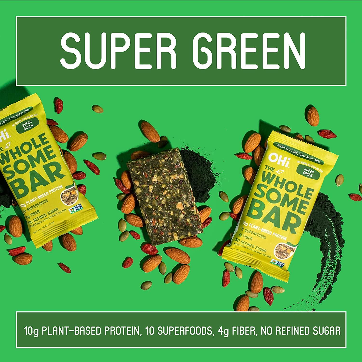 Super Green Plant-Based Energy Bars - Non-GMO, Grain-Free, Soy-Free ...