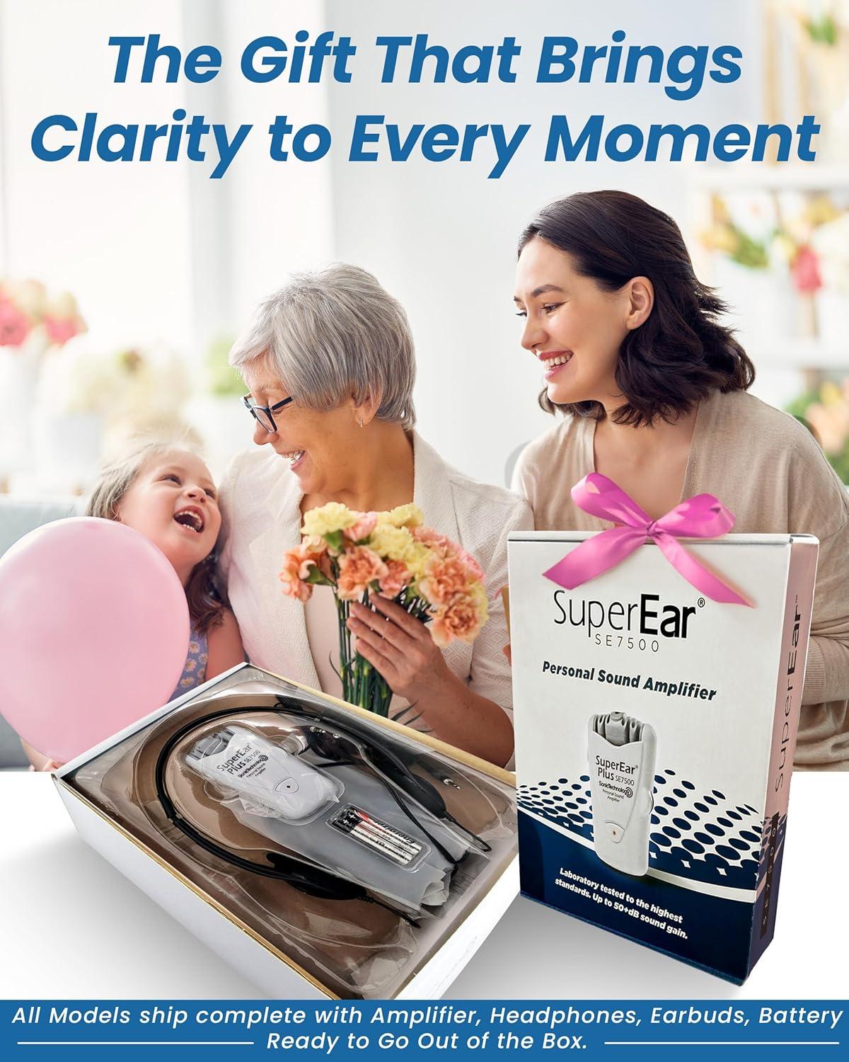 SuperEar Plus SE7500 Personal Sound Amplification Device with Case ...