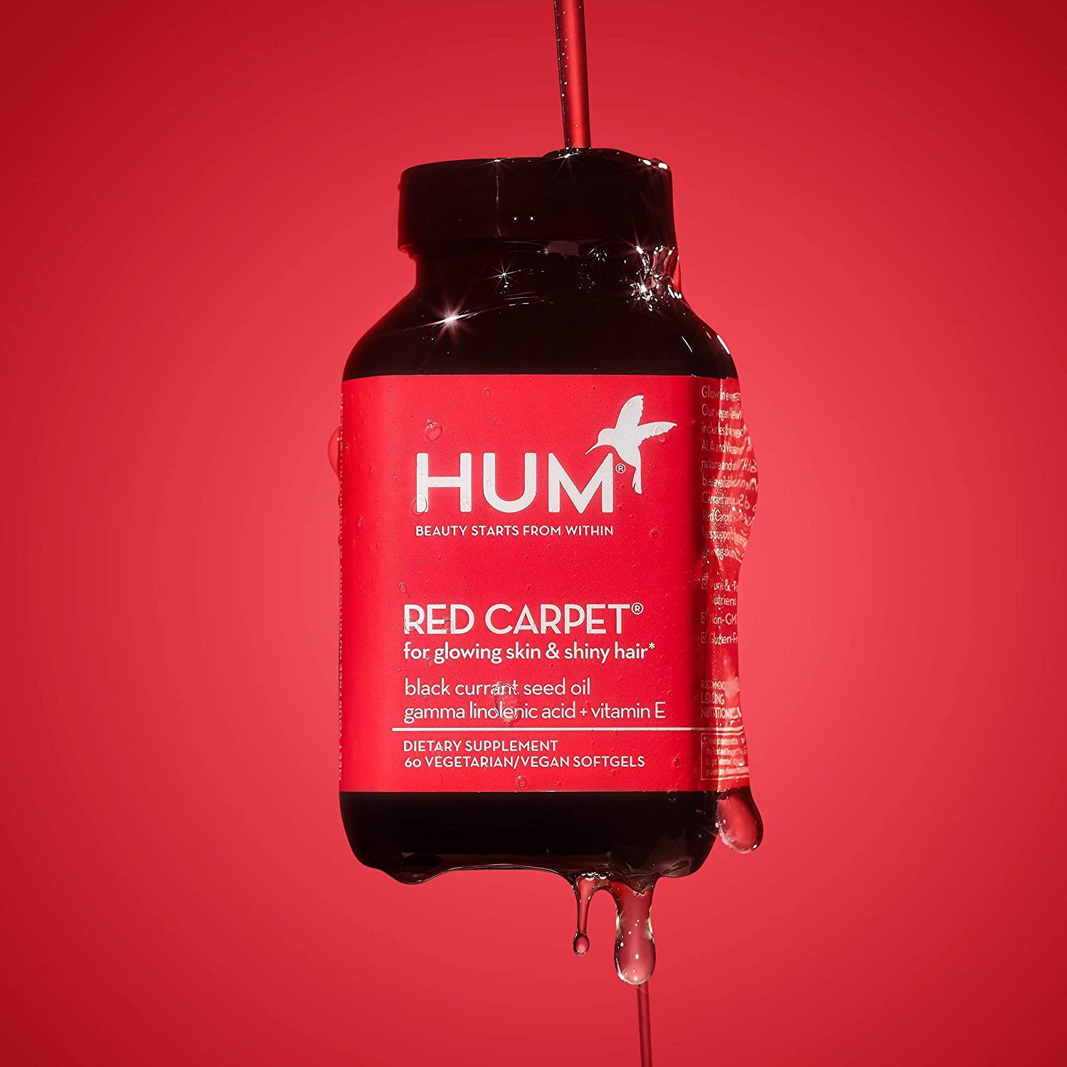 HUM Red Carpet Skin & Hair Vitamins - Black Currant Seed Oil | Glowing ...