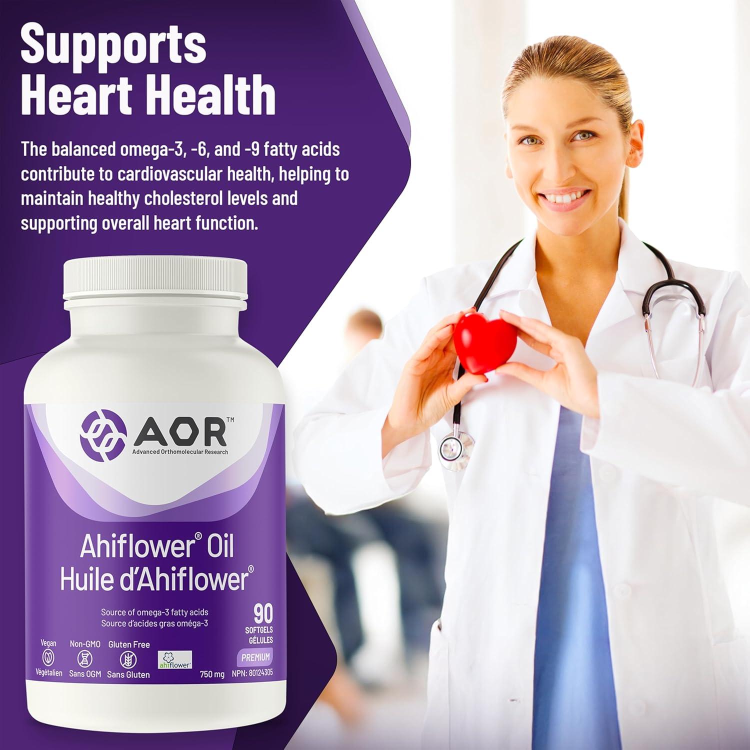 AOR - Ahiflower Oil 90 Softgels - Complete Balanced Essential Omegas ...