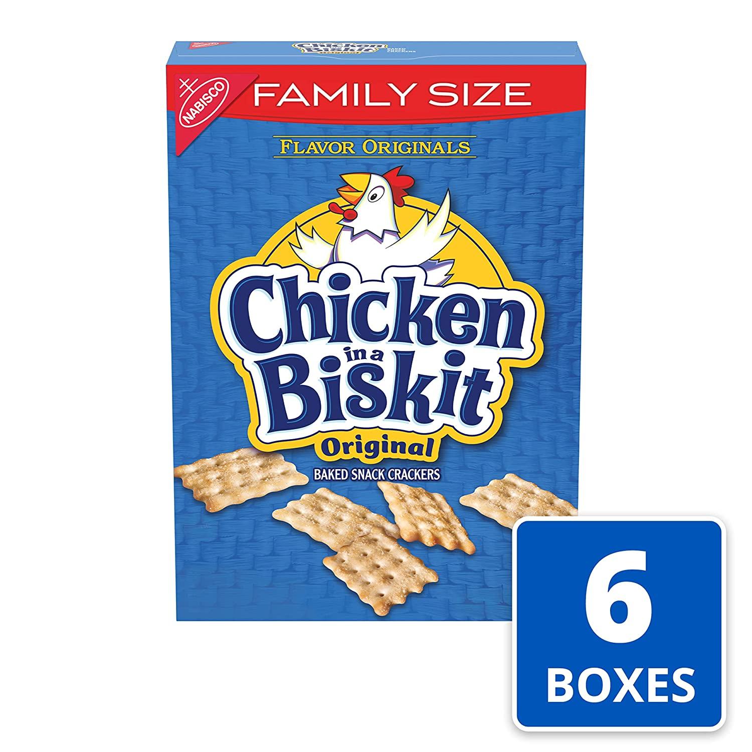 Chicken in a Biskit Original Baked Snack Crackers Family Size - 6-12 oz ...