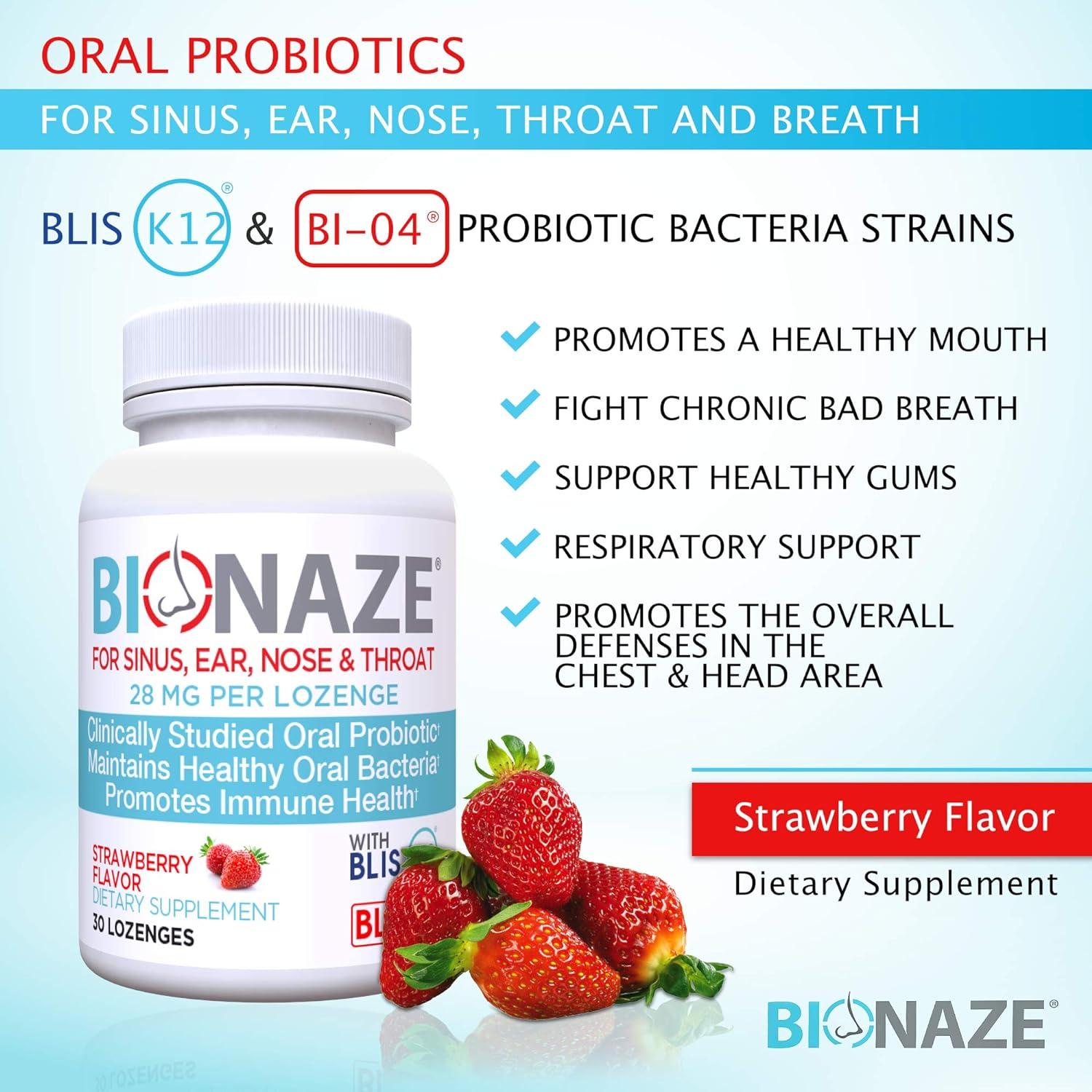 Bionaze Oral Probiotic K12 for Sinus - 2 Pack | Sinus Support ...