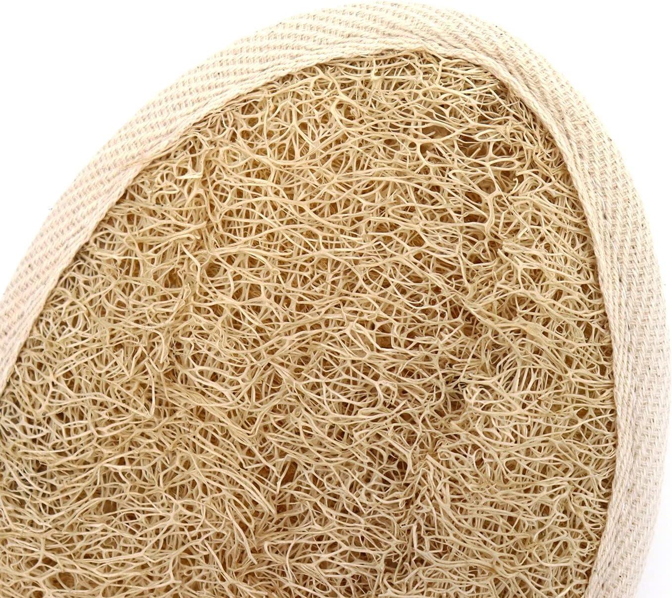 Natural Loofah Luffa Sponge Set for Exfoliating Face and Body - 2pcs ...