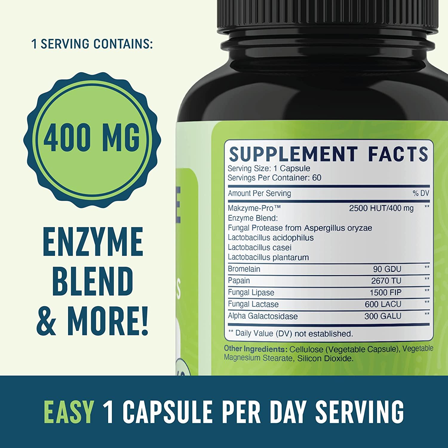 Digestive Enzymes & Probiotic Supplement for Digestion, Bloating, IBS ...