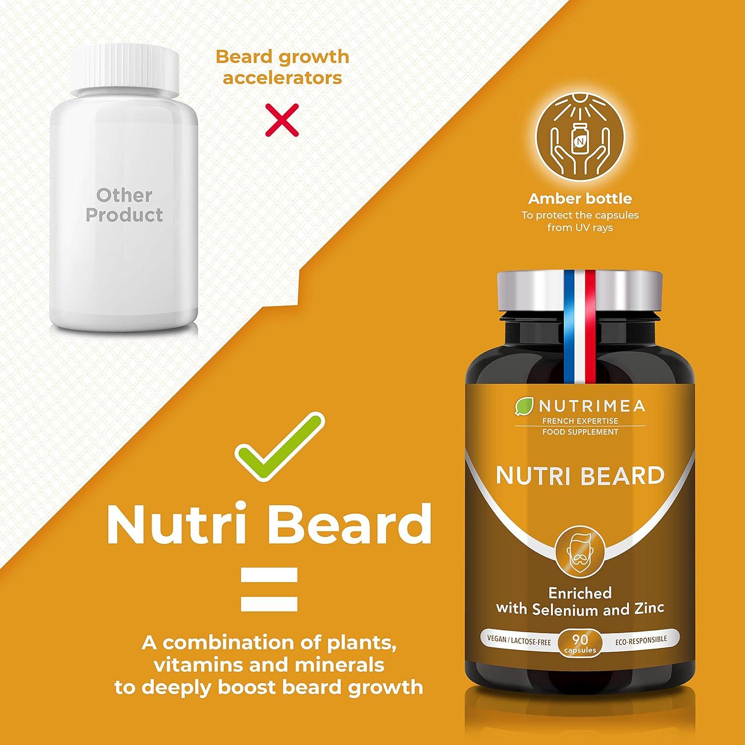 Nutri Beard Growth Supplement - Promotes Thicker Facial Hair - With ...