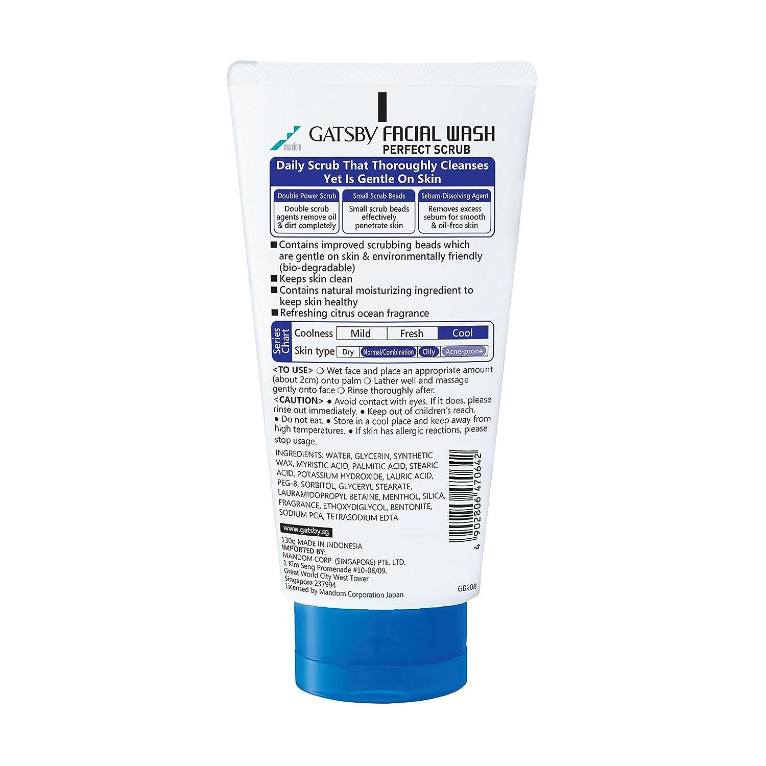 Gatsby Facial Wash Perfect Scrub 130g - Exfoliating Face Cleanser | Buy ...
