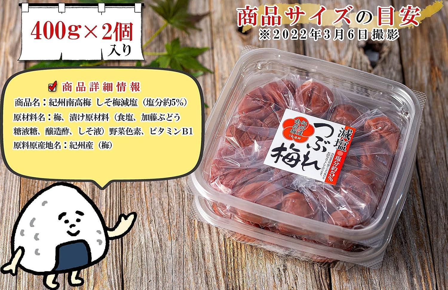 Kishu Nanko Plum Down Salt Shiso Plum Collapse Plum 1kg (500gX2) - 5% ...