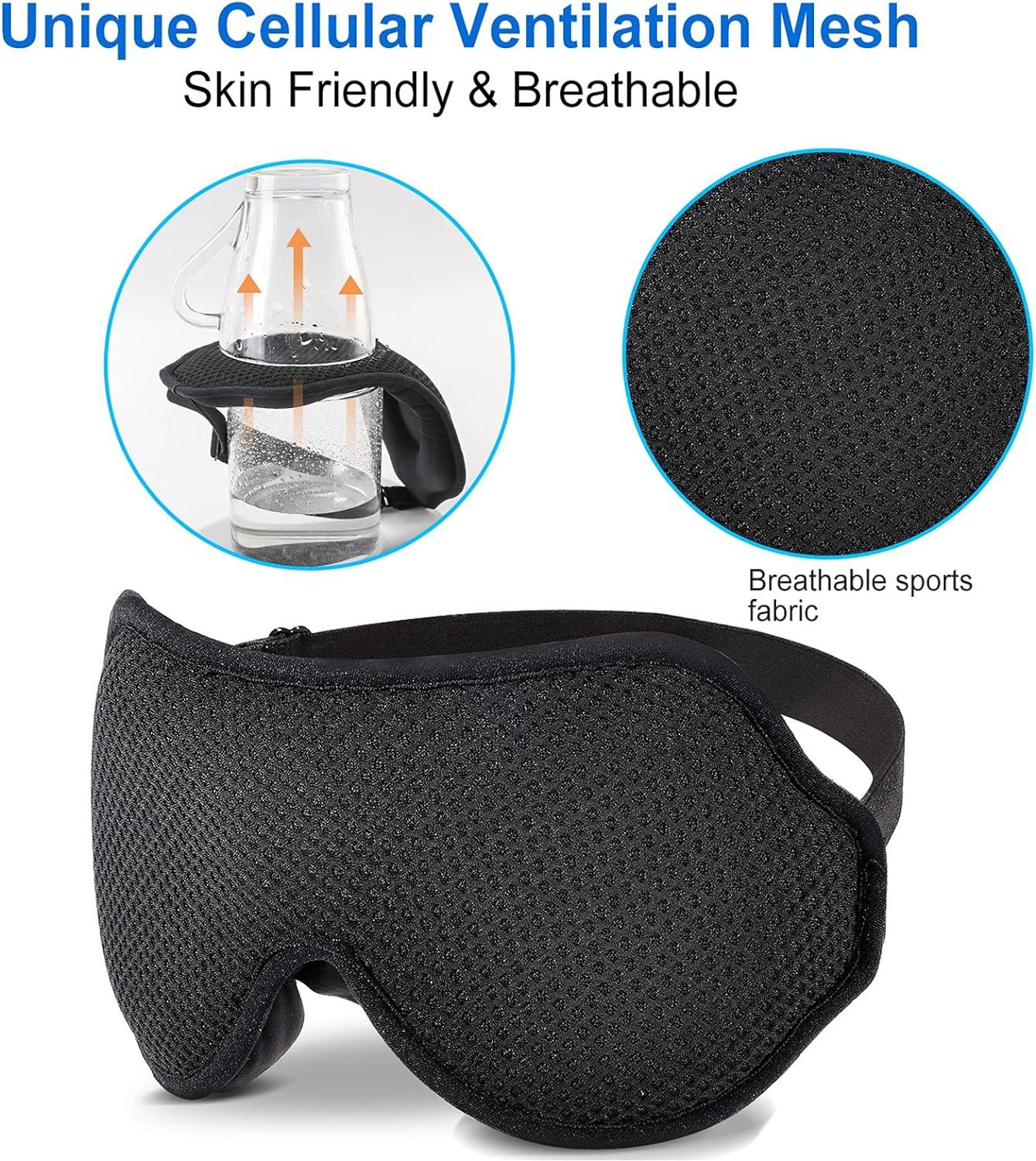 HYNG 3D Contoured Eye Mask for Men and Women - 100% Light Blocking ...