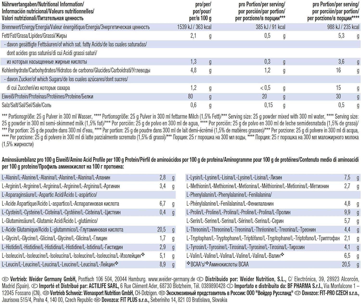Weider Day & Night Casein High in Protein Vanilla 1.8kg Vanilla 1.8 kg ...