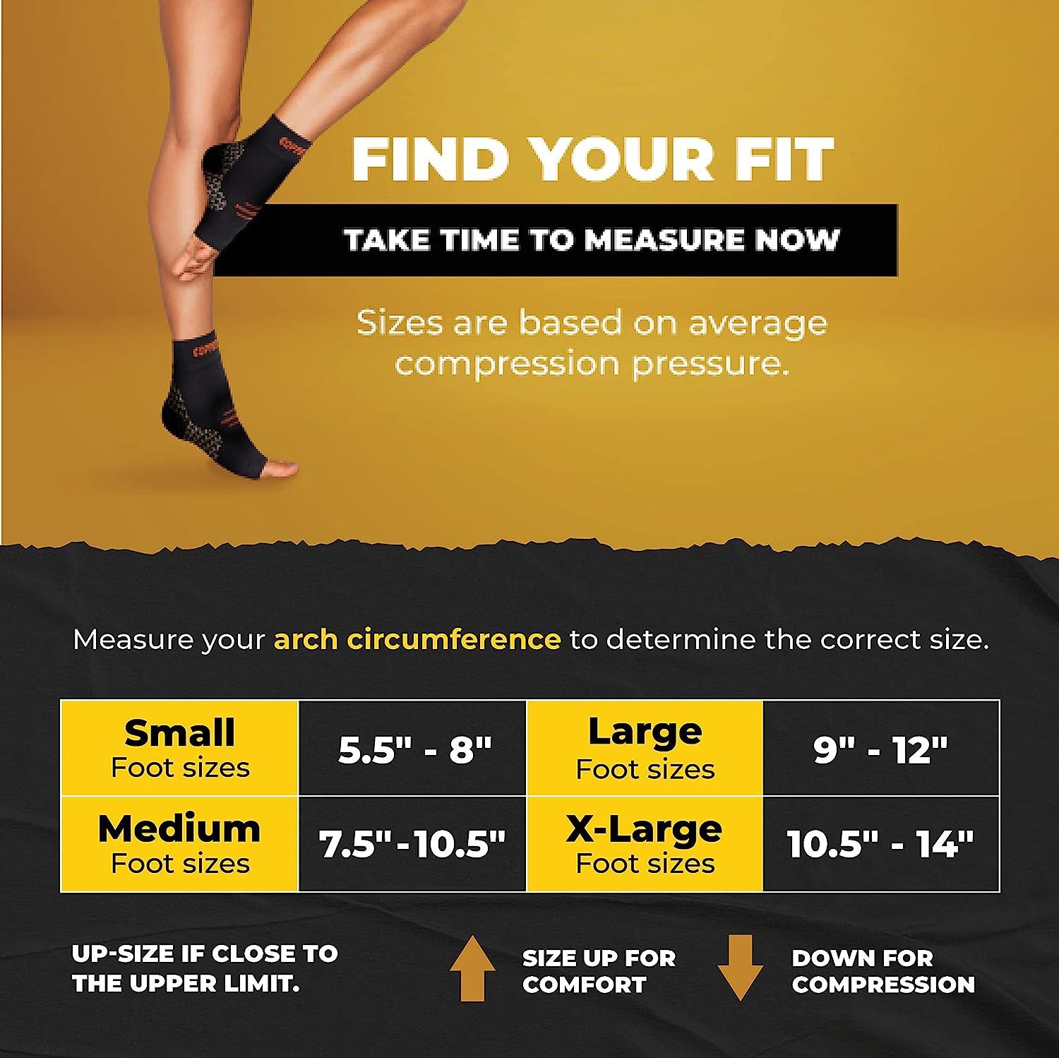 CopperJoint Plantar Fasciitis Foot Compression Sleeve - Toeless Socks ...