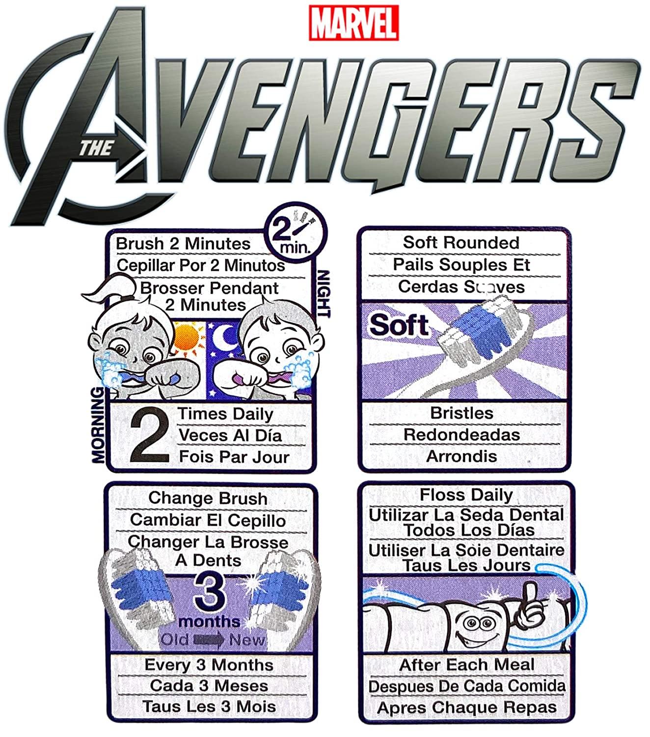 Firefly Marvel Avengers Superheroes Soft Bristle Toothbrush Set - 3 ...