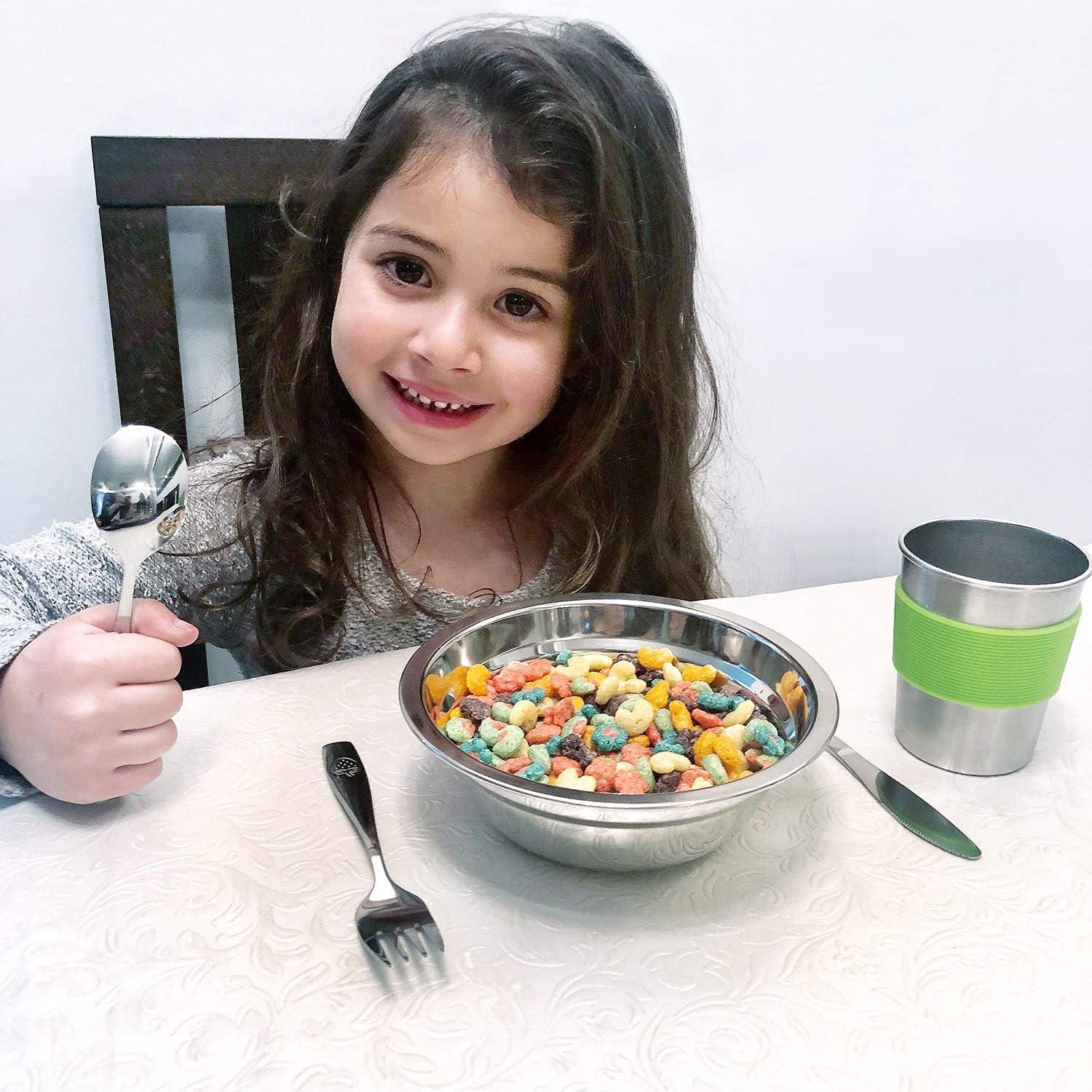 15 Piece Stainless Steel Kids Silverware Set - Child and Toddler Safe Flatware | Buy Now with ...