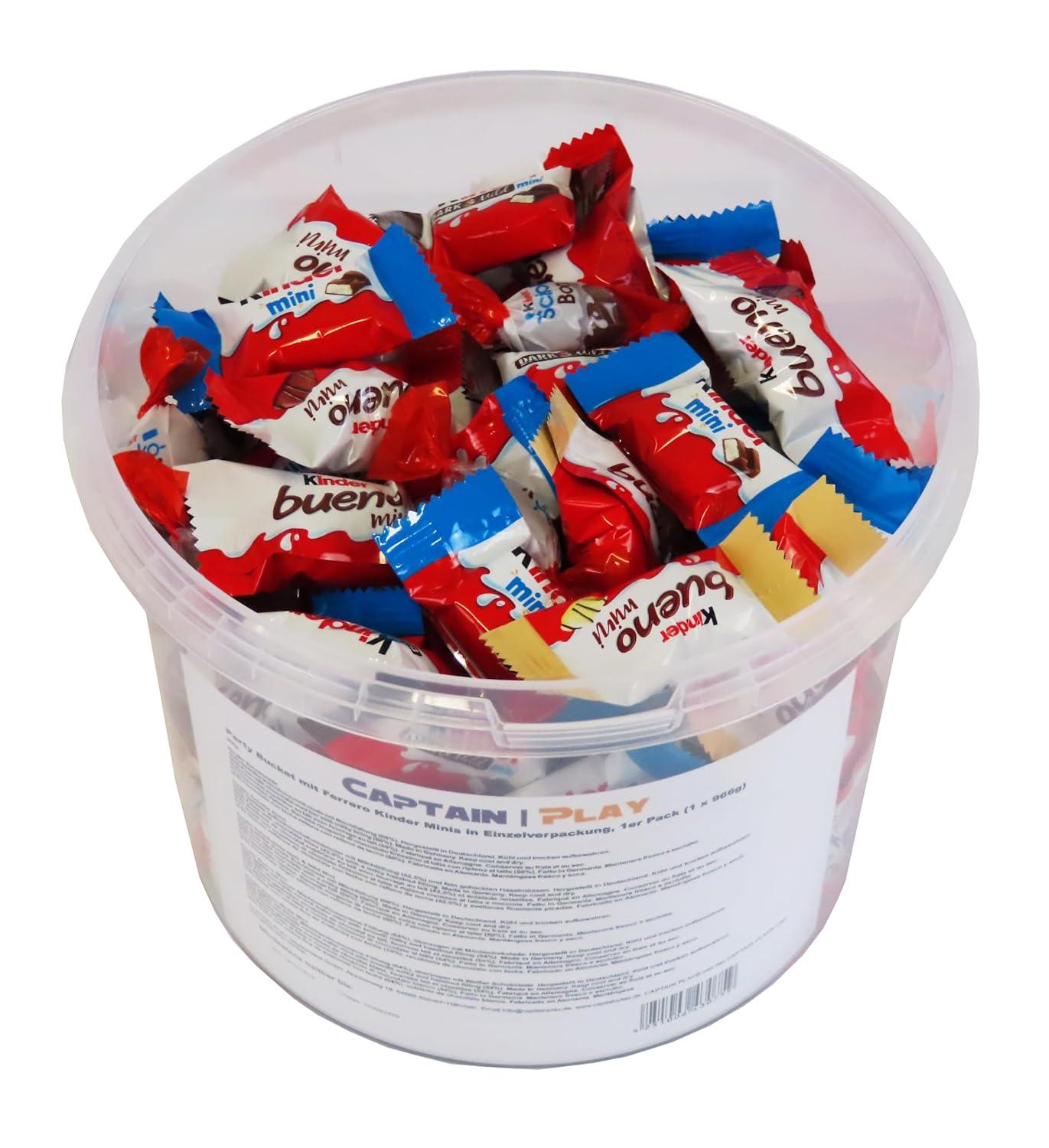 Party Bucket with Ferrero Kinder Minis - Individually Wrapped Chocolate ...