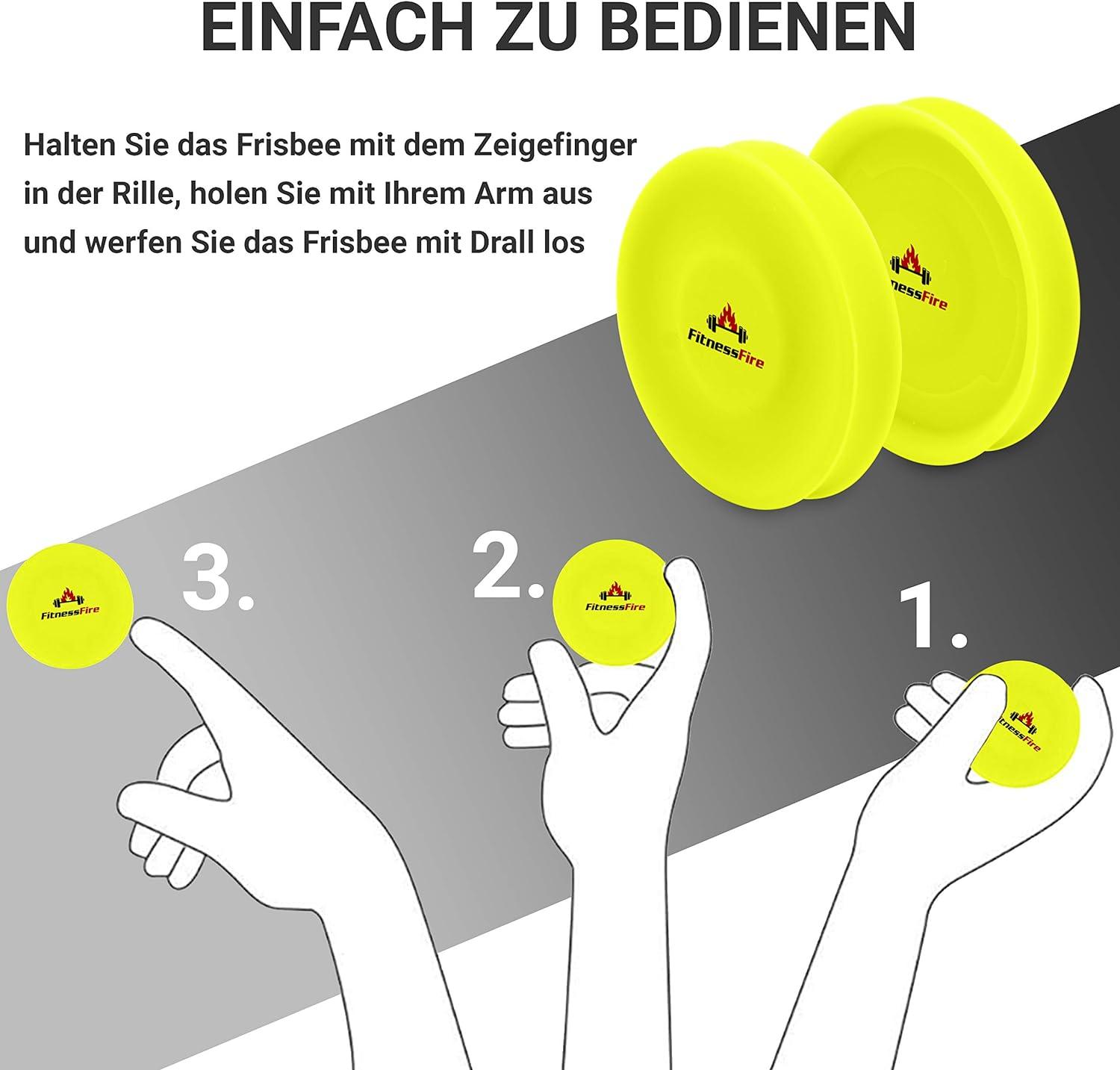 3 Set Mini Frisbee - Fly Over 60 Meters | Trendy Neon Yellow Mini Discs ...