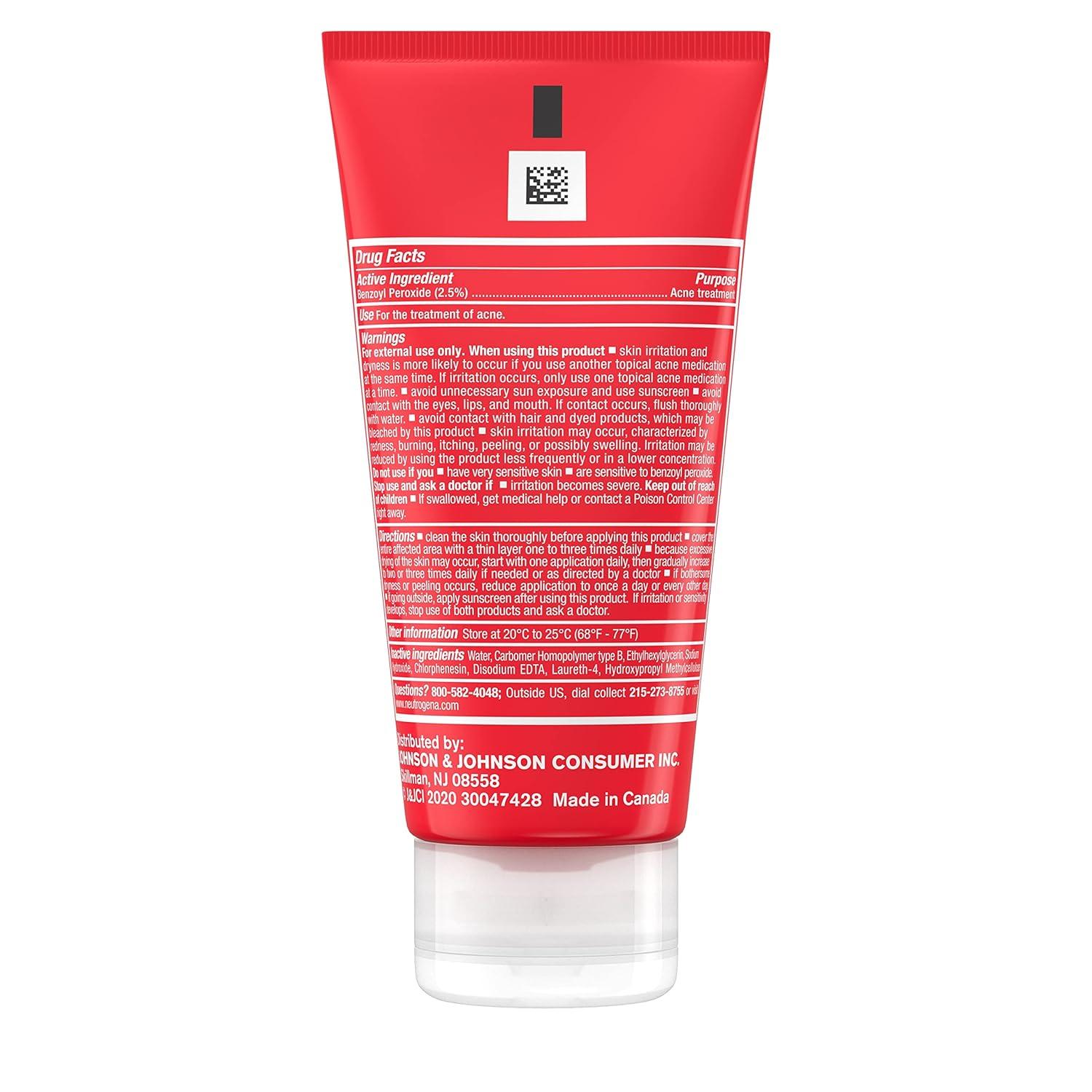 Neutrogena Stubborn Acne AM Face Treatment | Benzoyl Peroxide Formula