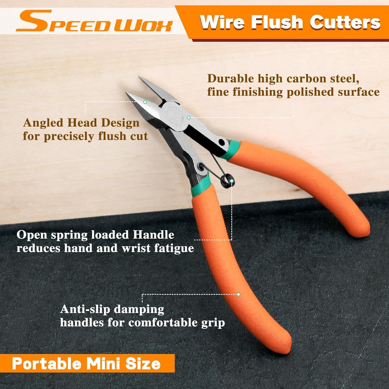 Speedwox Electronic Wire Flush Cutters - Ultra Sharp Precision Side ...