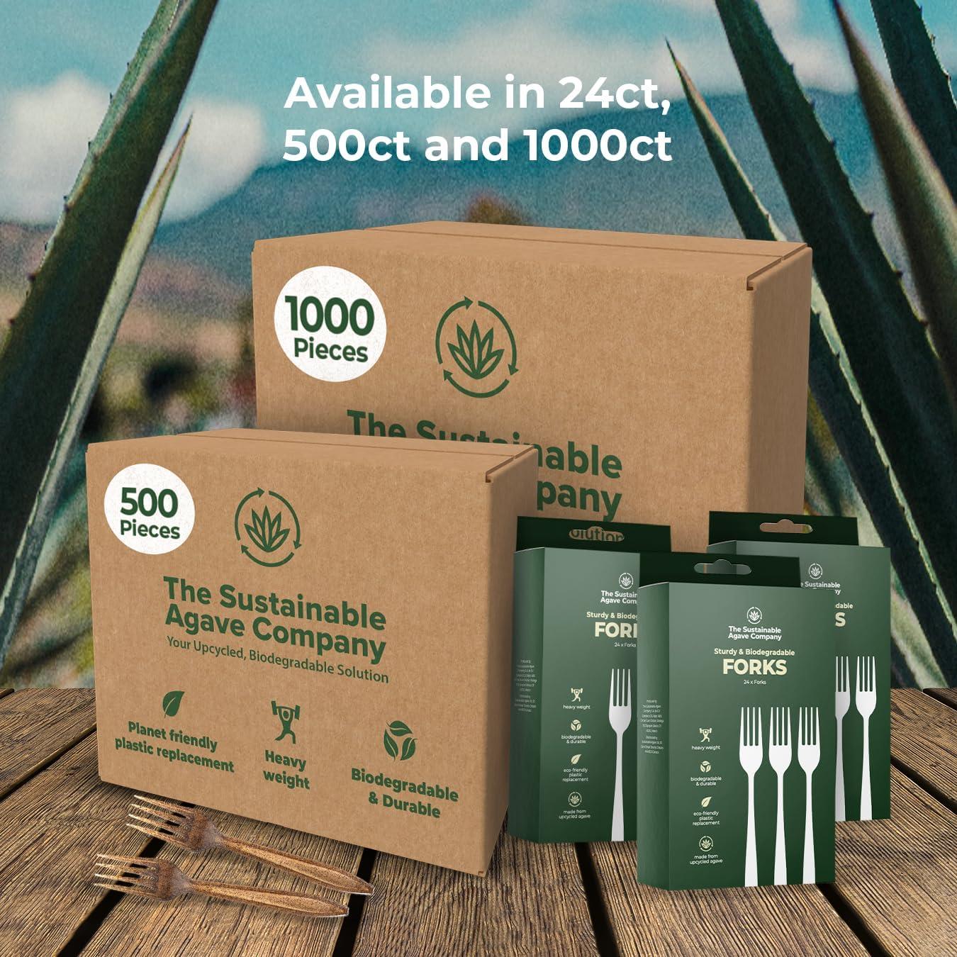 Sustainable Agave Co - Agave Fiber Forks - Plastic-Free Biodegradable ...