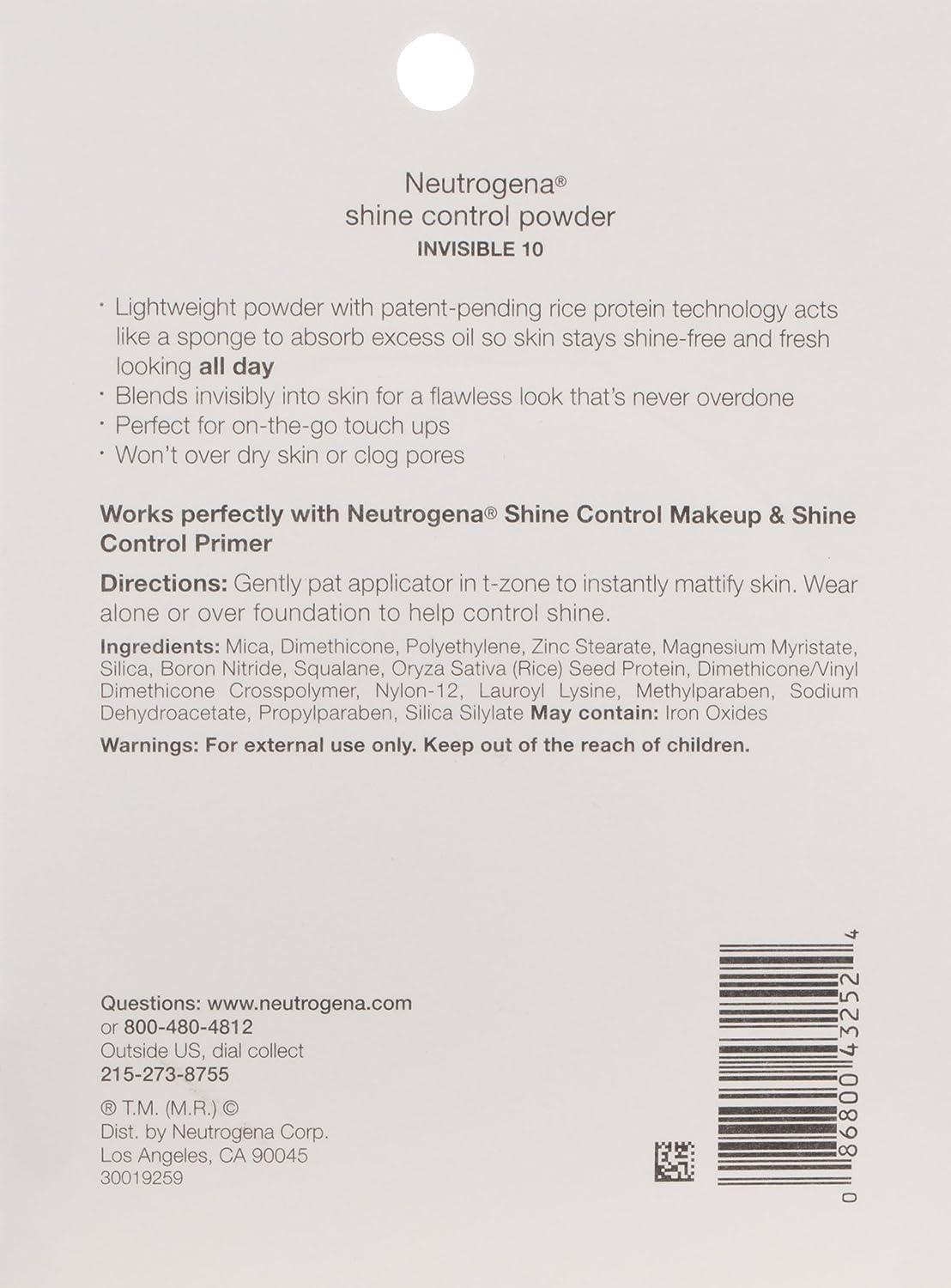 Neutrogena Shine Control Mattifying Face Powder - Lightweight & Oil ...