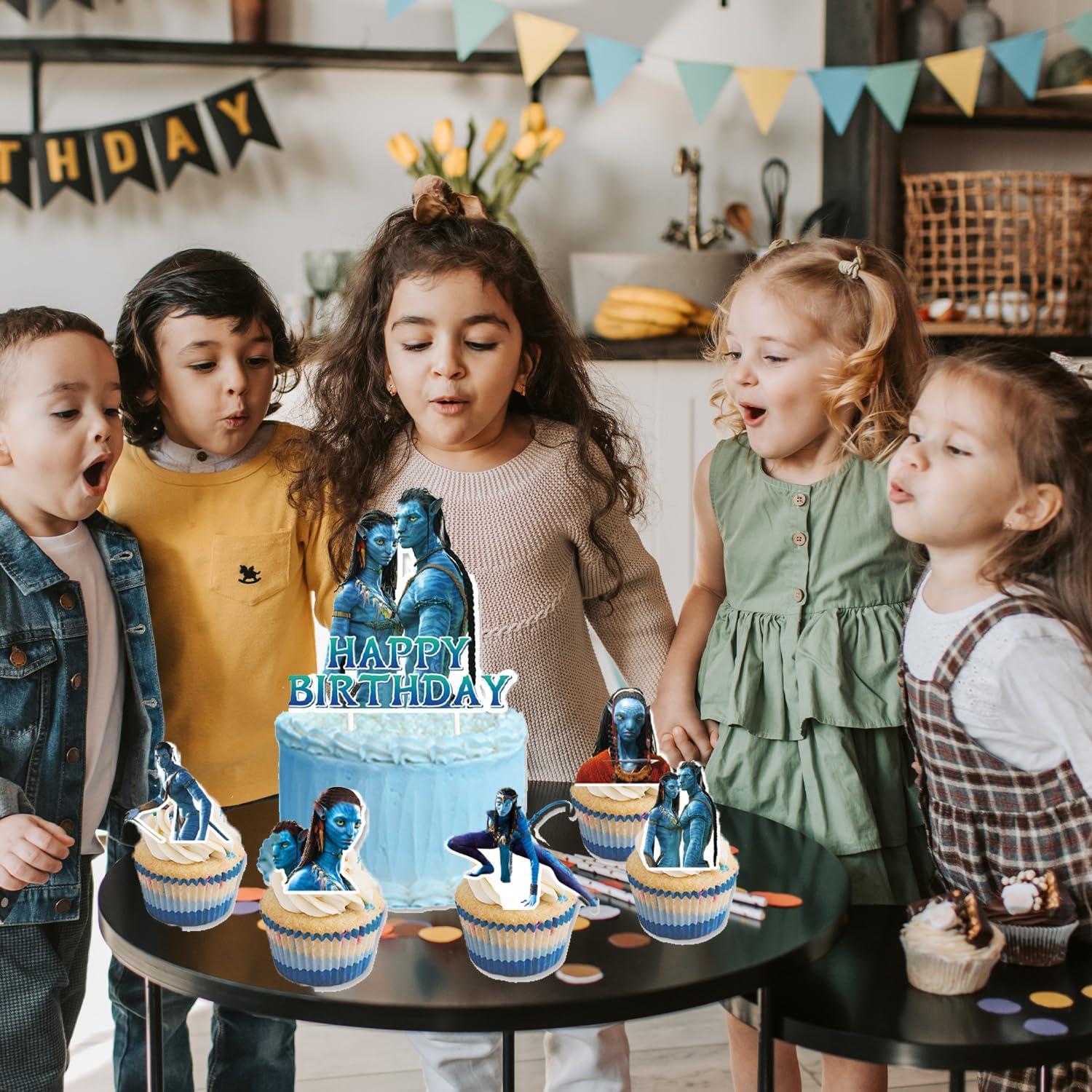 Denoar 25Pack Avatar Cake Toppers Cupcake Toppers Avatar Birthday Party ...