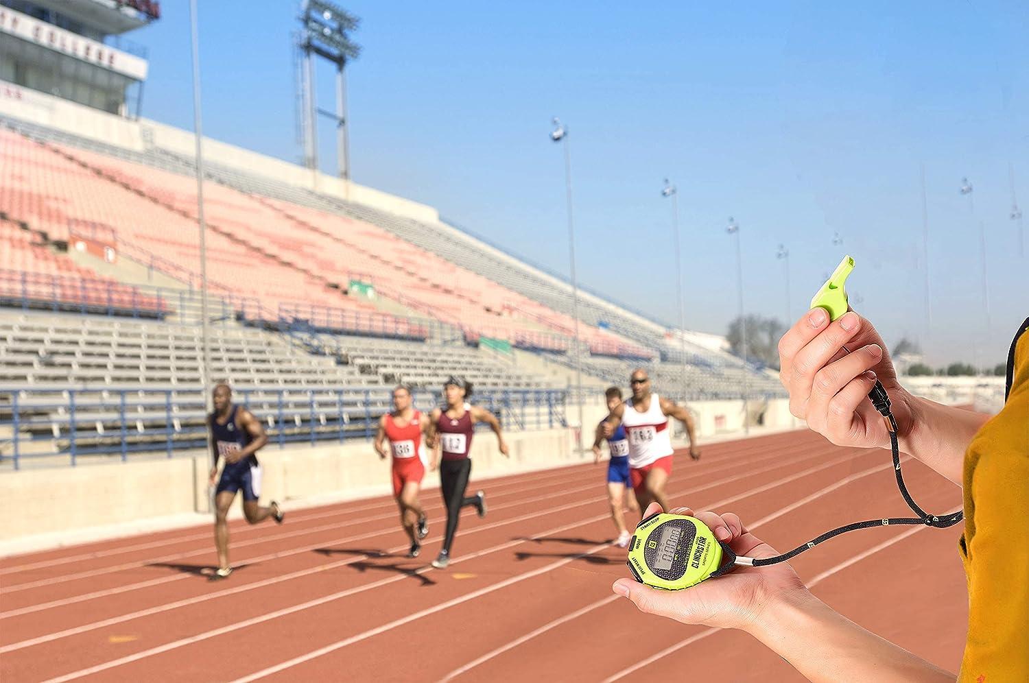 Digital Stopwatch Sports Timer & Whistle Set for Marathon Running ...