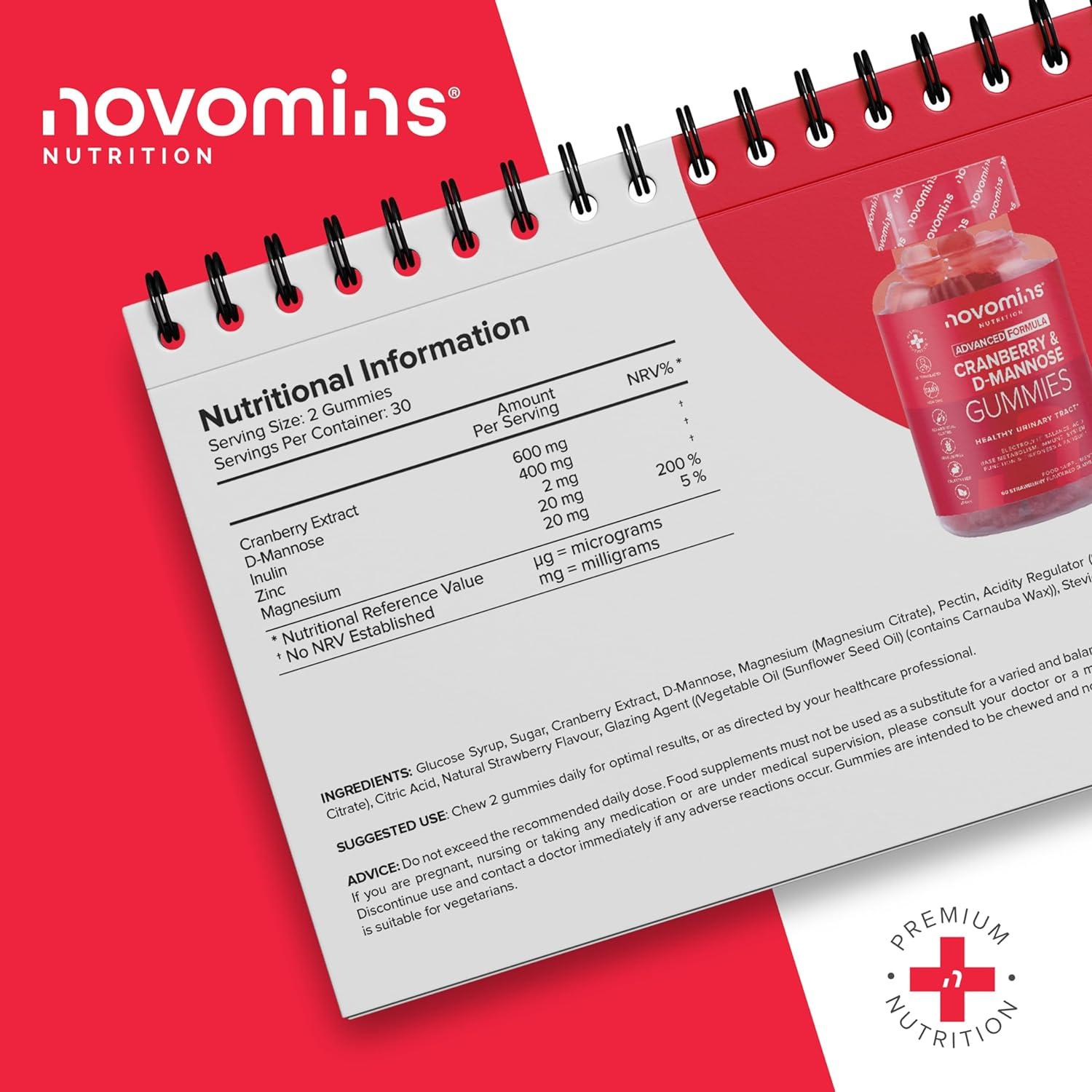 Novomins Cranberry & D Mannose Gummies - Cranberry Supplement for ...