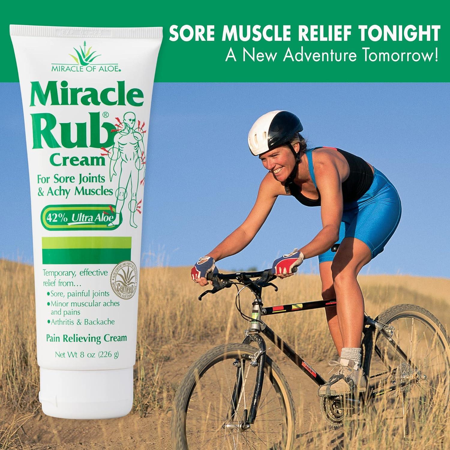 Miracle Rub Pain Relieving Cream with 42% Aloe - 8 oz Tube | Fast ...