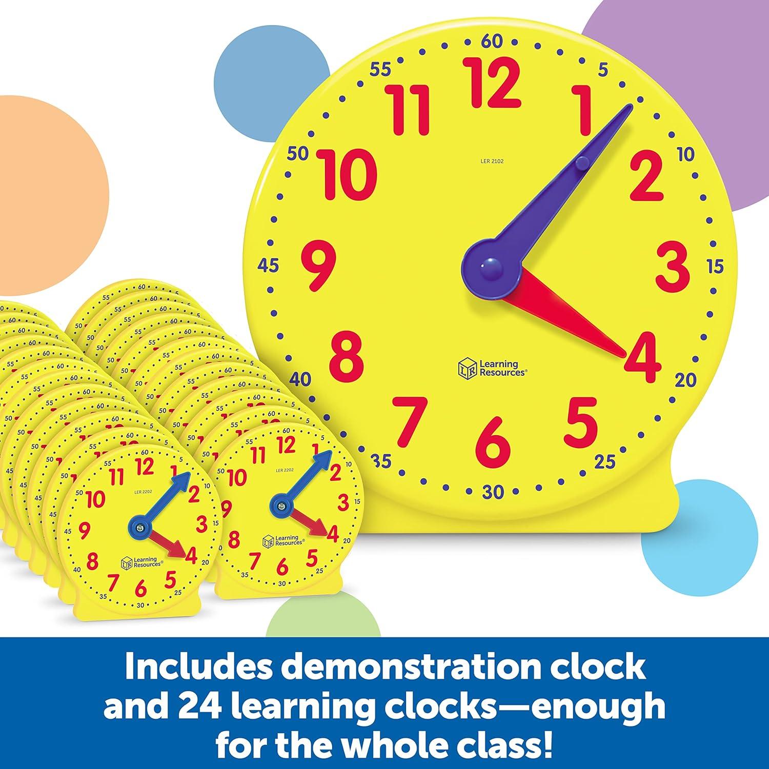 Buy Learning Resources Big Time Classroom Clock Set - Enhance Time ...