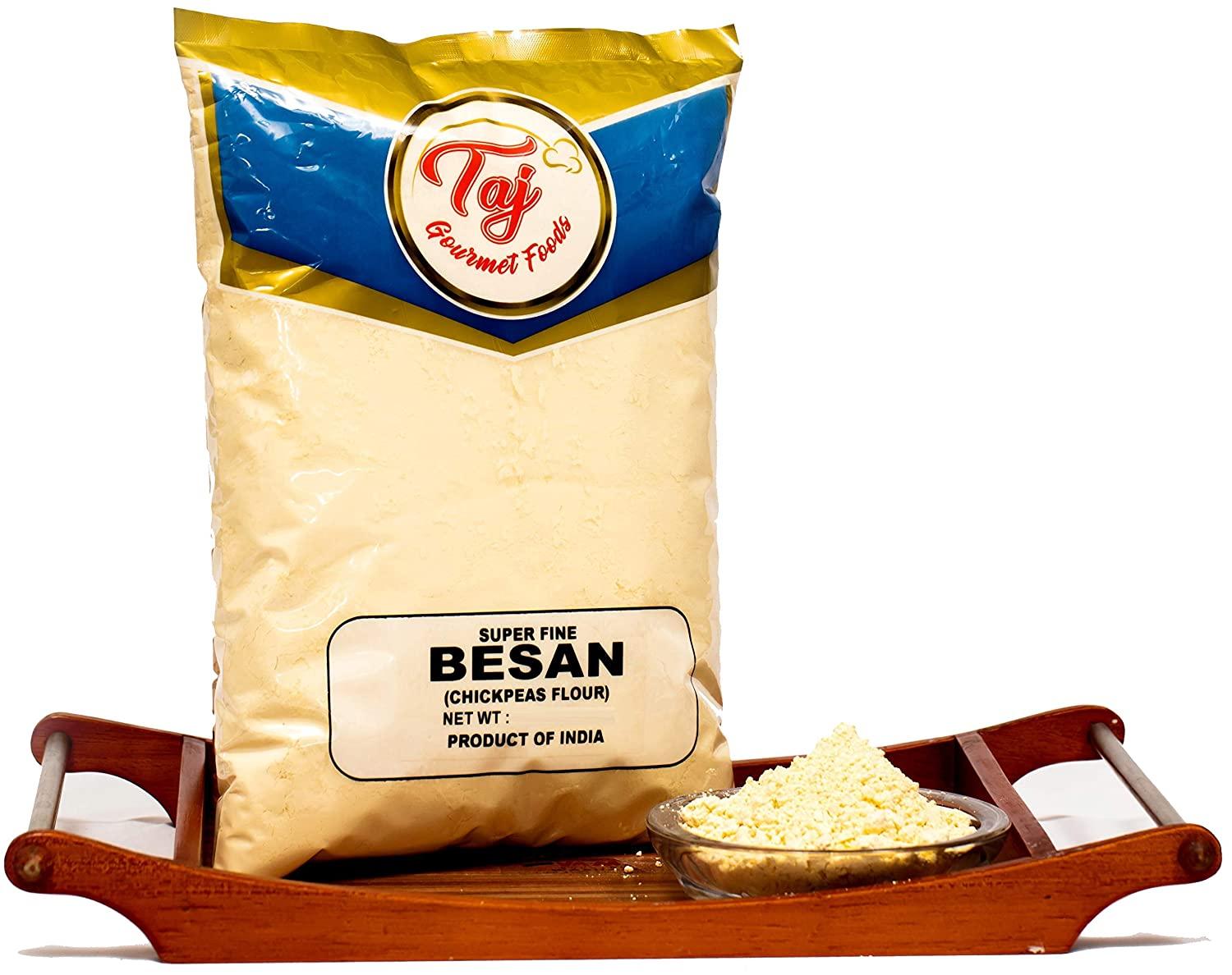 TAJ Premium Indian Besan Flour (Chickpea Gram Flour) 2 lb - Authentic ...
