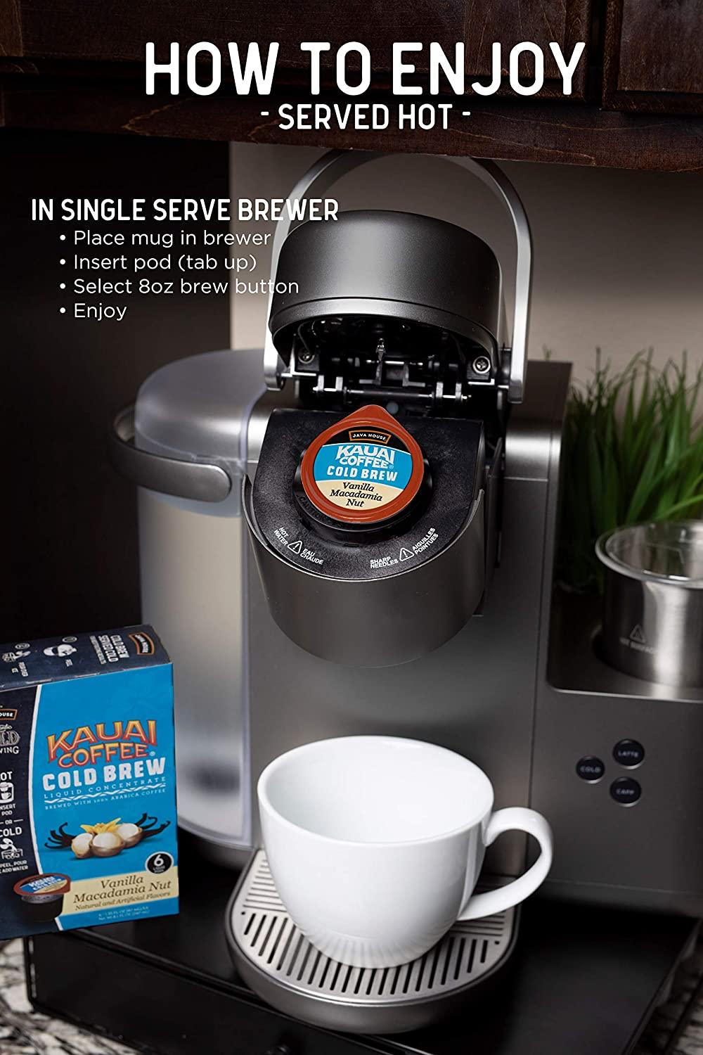 JAVA HOUSE Cold Brew Coffee Kauai Vanilla Macadamia Nut K Cup Pods (36 ... JAVA HOUSE Cold Brew Coffee Kauai Vanilla Macadamia Nut K Cup Pods (36 ...