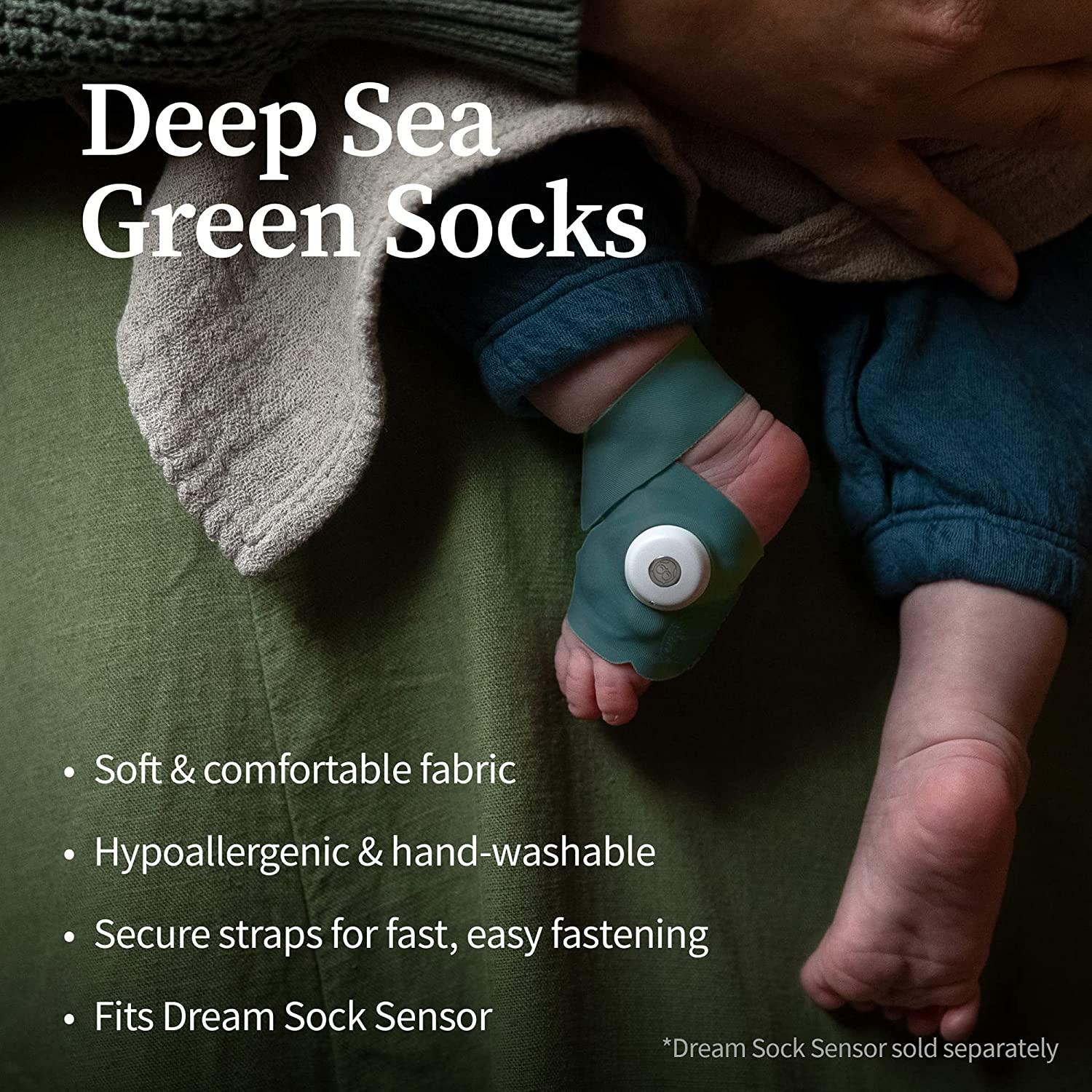 Owlet Accessory Fabric Sock for Smart Sock 3 Baby Monitor Fits Babies 0 to 18 Months Deep Sea ...