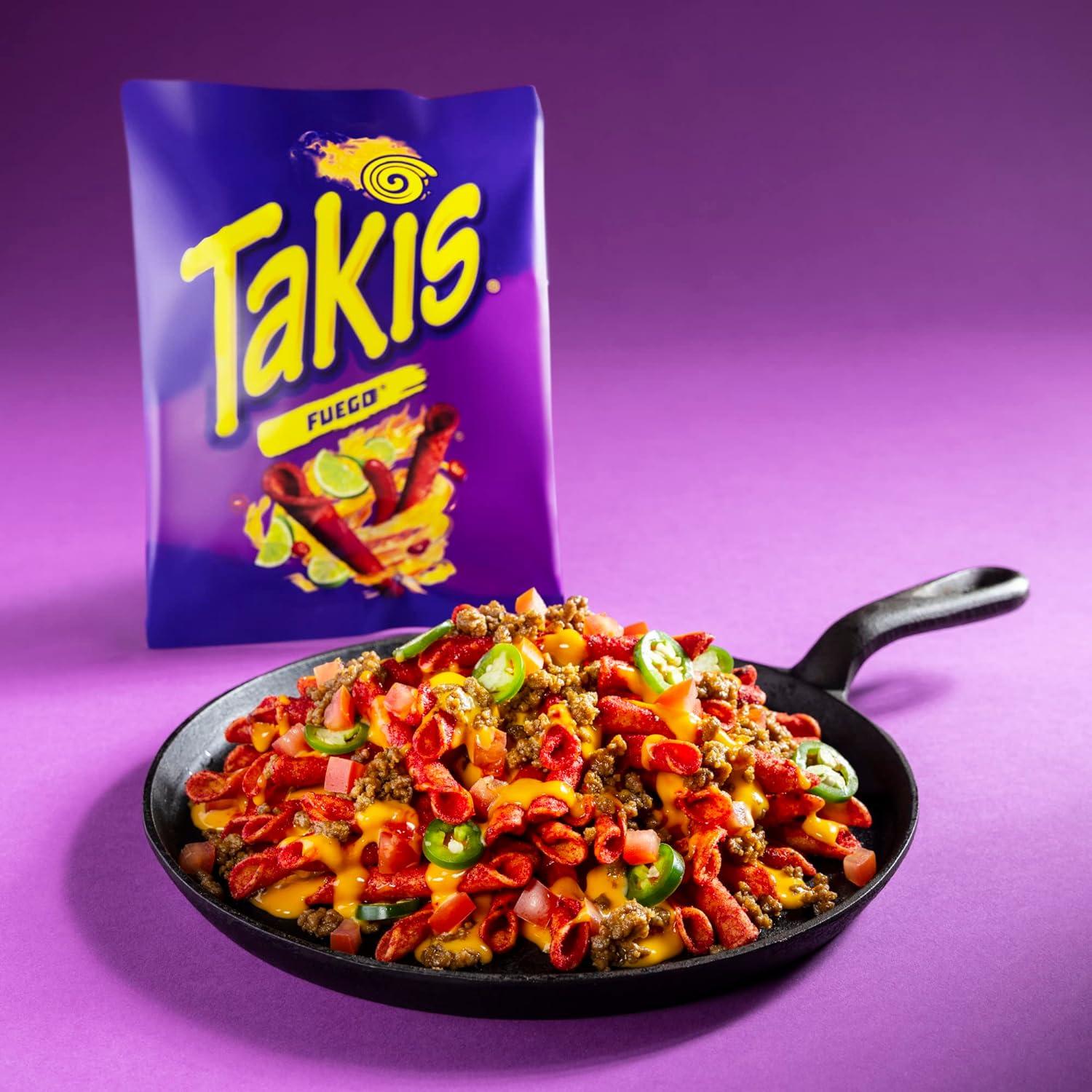 Takis Fuego Rolled Spicy Tortilla Chips 6-Pack - Hot Chili Pepper Lime ...