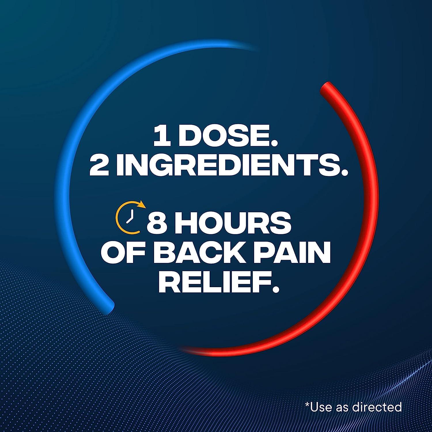 Advil Dual Action Back Pain Caplets - 144 Count for 8 Hours Relief ...