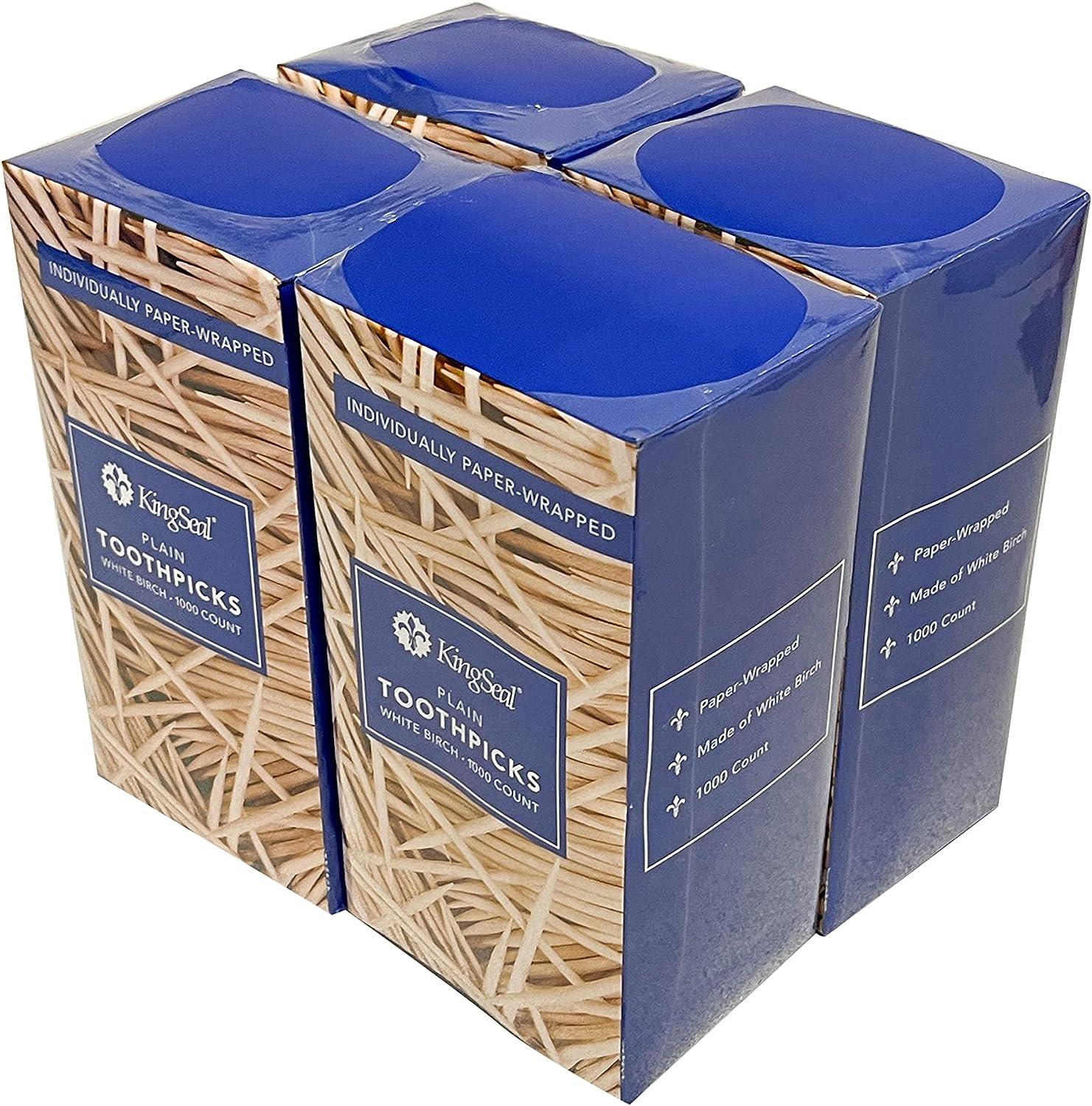 KingSeal Eco-Friendly Birch Toothpicks - 4000 Count (2.5 Inches ...
