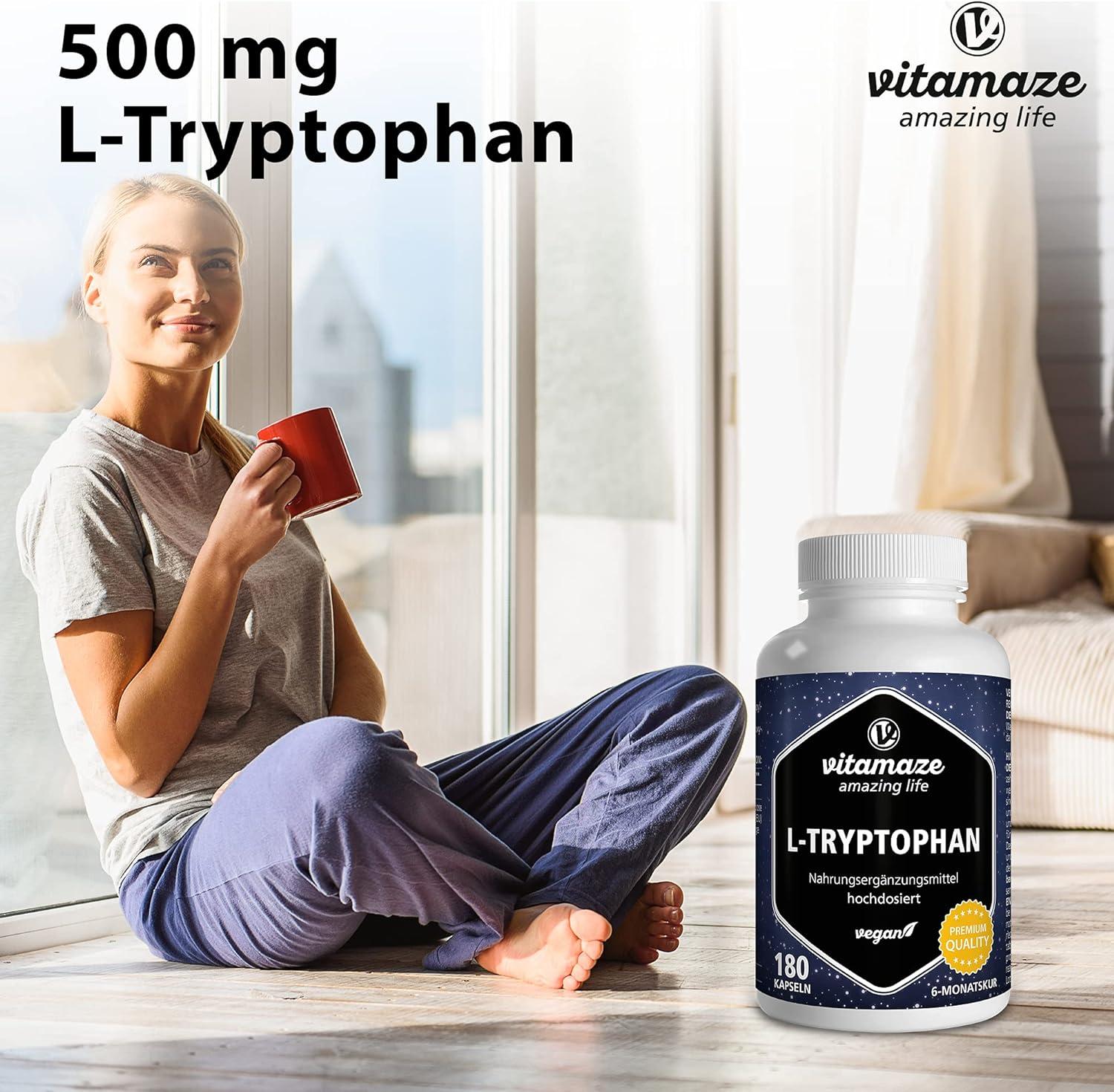 High-Dose L-Tryptophan 500mg Capsules | Vegan Plant-Fermented Lab ...