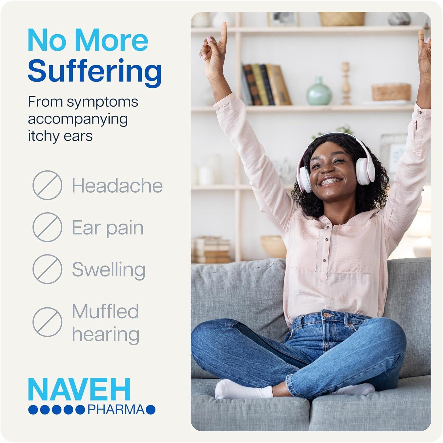 Naveh Pharma Itchy Ears Remedy 30ML - Ear Cleaning & Itch Relief Spray ...