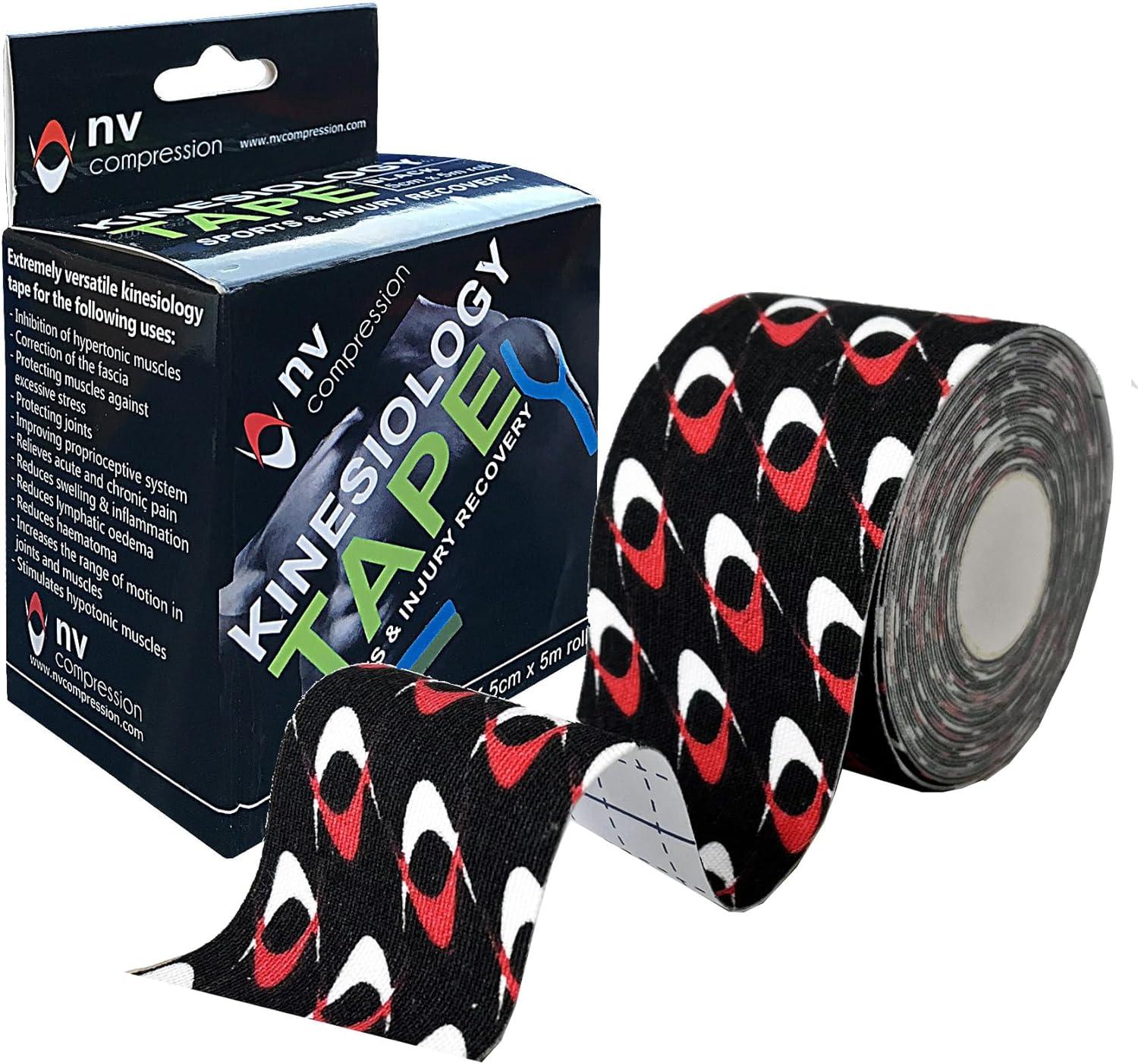 NV Compression Kinesiology Tape - 5m Roll for Support & Recovery ...