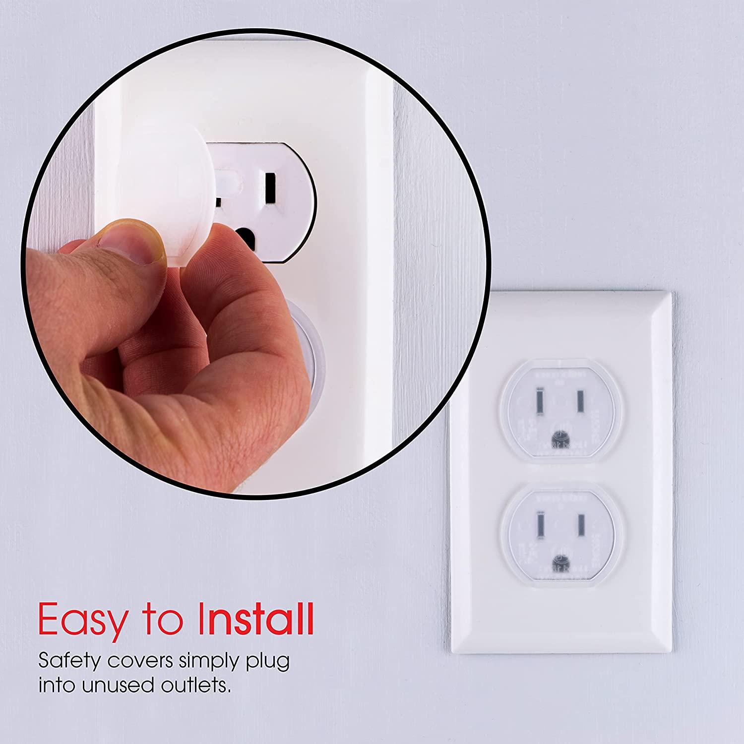 Power Gear Plastic Outlet Covers - Shock Prevention, Child Safe, Easy ...