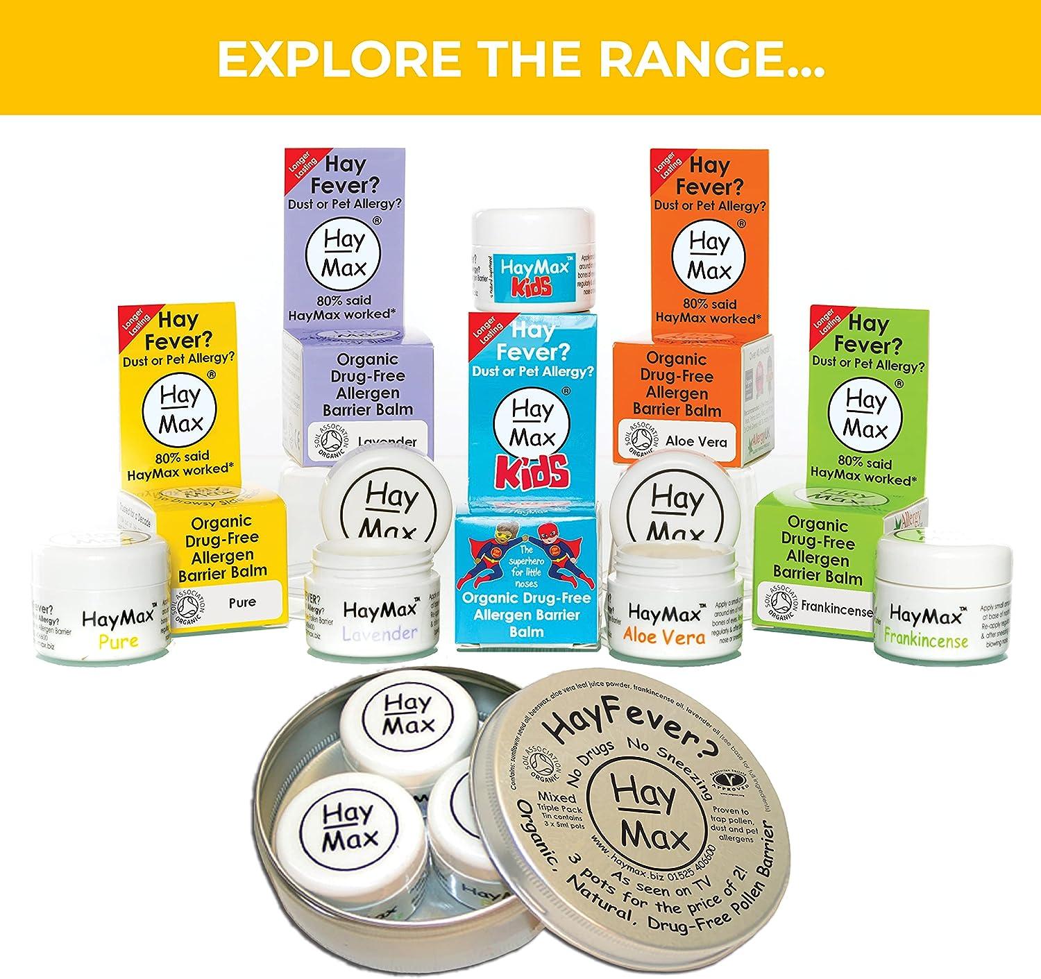 HayMax Allergen Barrier Balm 5ml - Organic Non-Drowsy Relief for Hay ...