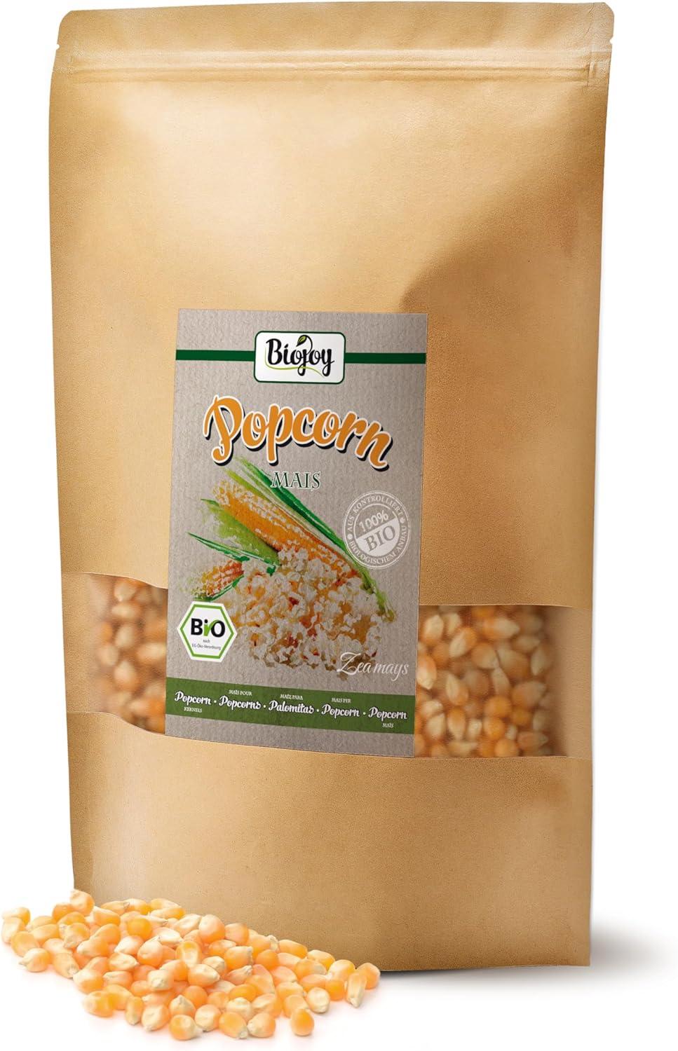 Biojoy Organic Popcorn Corn 2 kg - Unsweetened Unsalted Cinema-Quality ...