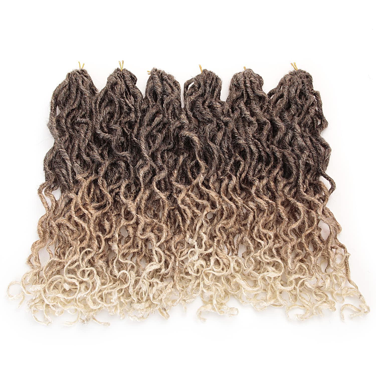 Goddess Faux Locs Crochet Hair 6 Pack - Beach Locs Afro Dreadlocks ...