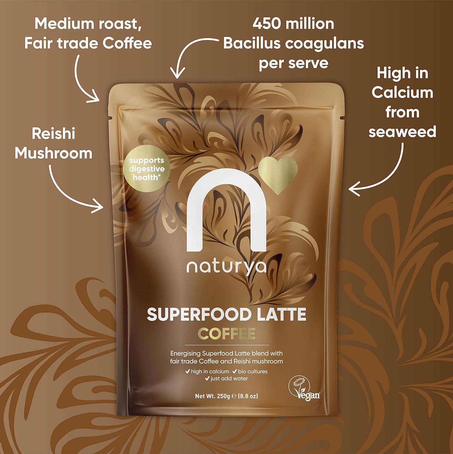 Naturya Superfood Mushroom Latte Coffee 250g - Immune System Support ...