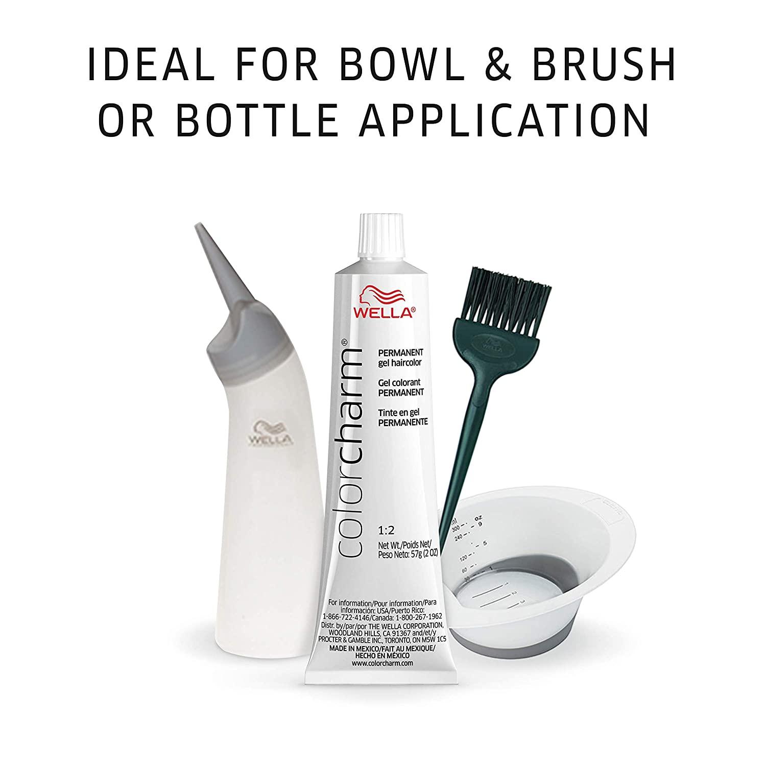 Wella Color Charm Permanent Gel Hair Color 9A Pale Ash Blonde & 5N ...