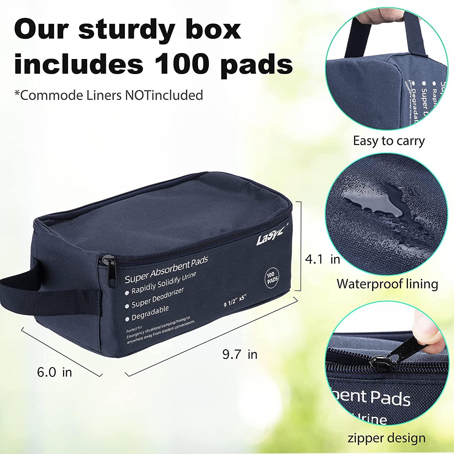 Lasyl Super Absorbent Commode Pads - 100 Count Wholesale Value Pack ...