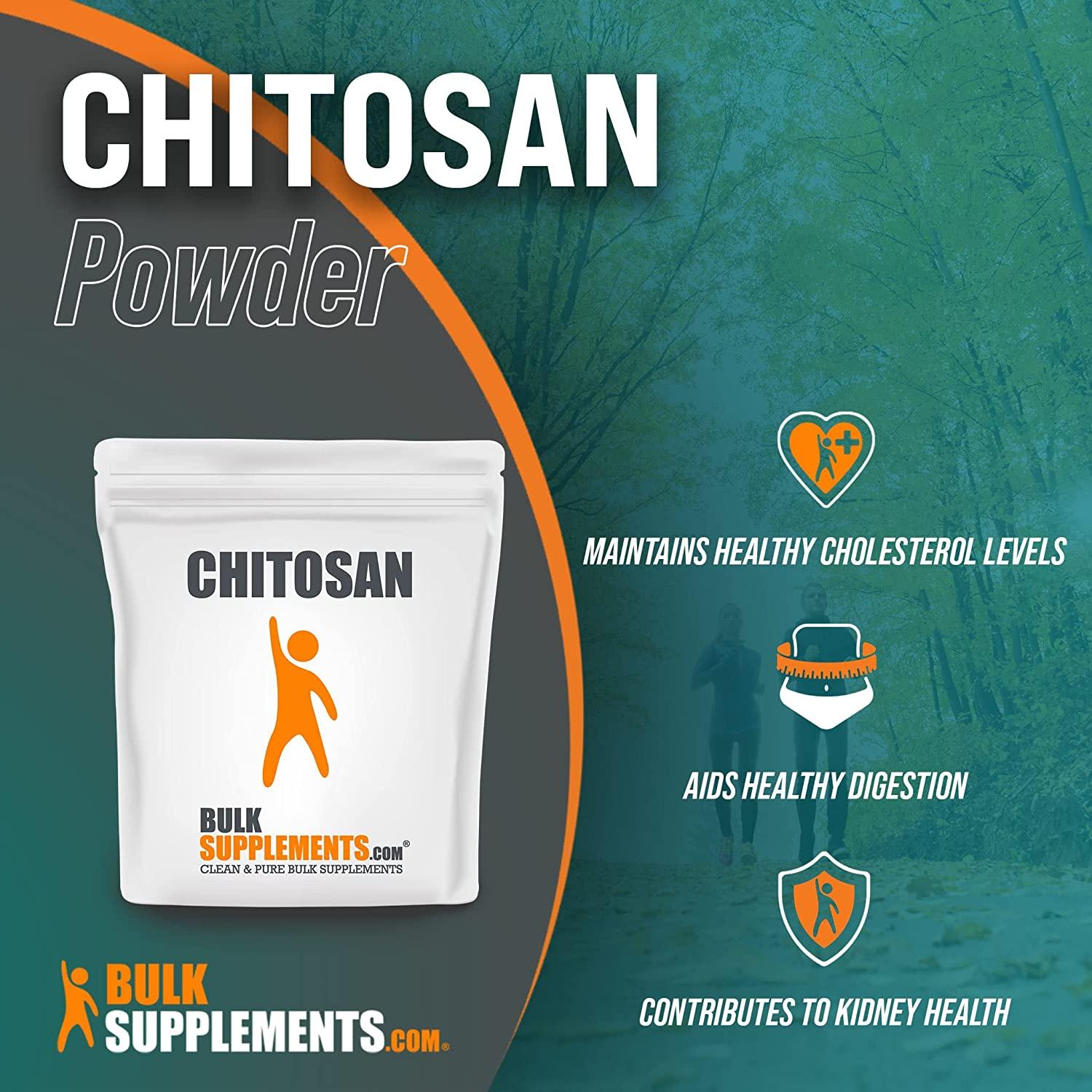 Chitosan Powder - Kidney & Cholesterol Support Supplement - Fiber ...