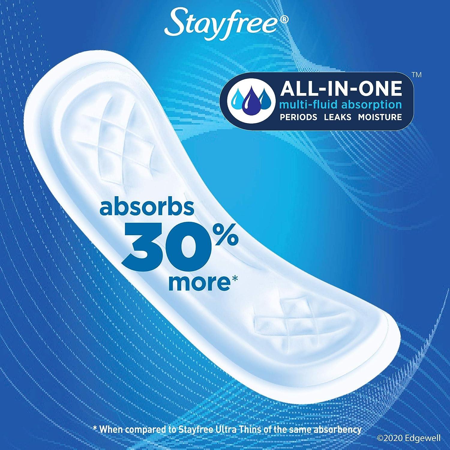 Stayfree Maxi Pads Super - 66 Count for Women | Absorbent Protection ...