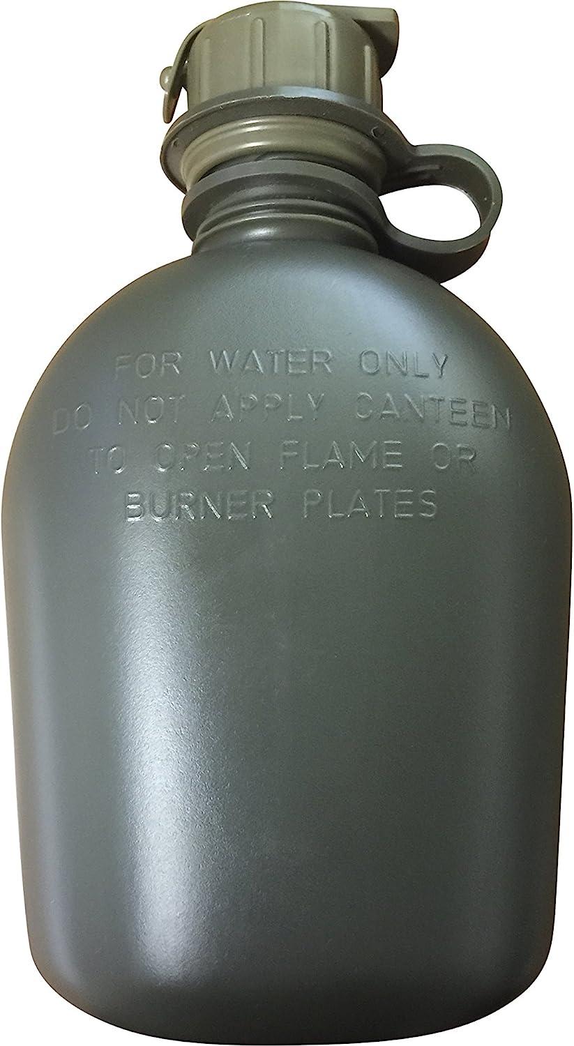 USGI Issue 1-Quart OD Green Canteen with M1 NBC Cap - NSN 8465-01-115 ...