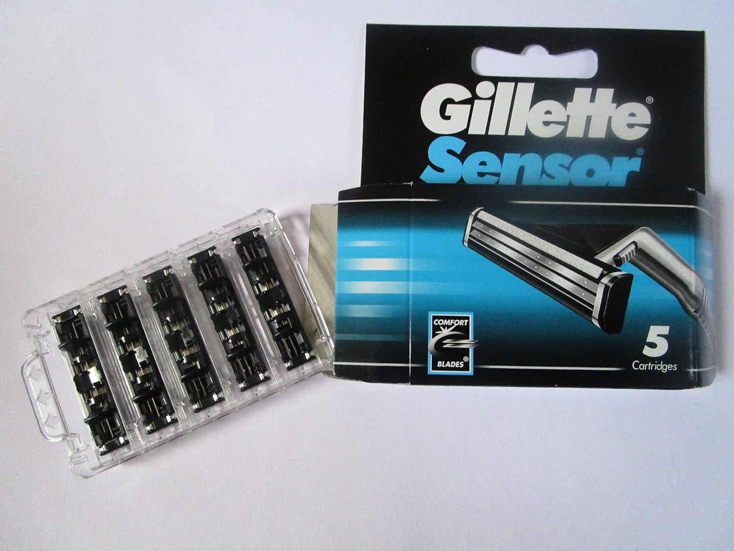 Gillette Sensor Cartridges 5-Count - Pack of 4 (20 Total Cartridges ...