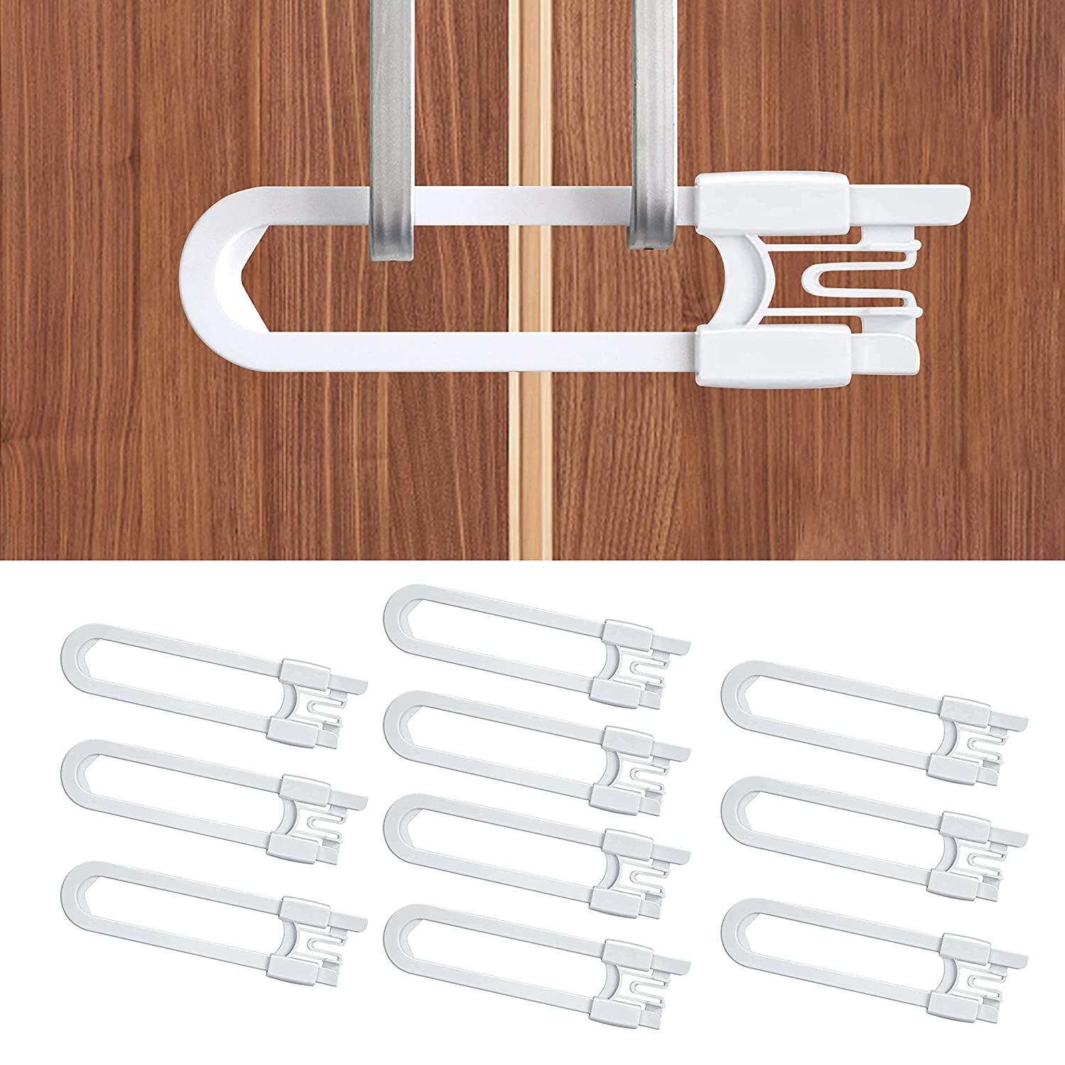 10 Pack Baby Sliding Cabinet Locks - Vmaisi U Shaped Child Safety Locks ...